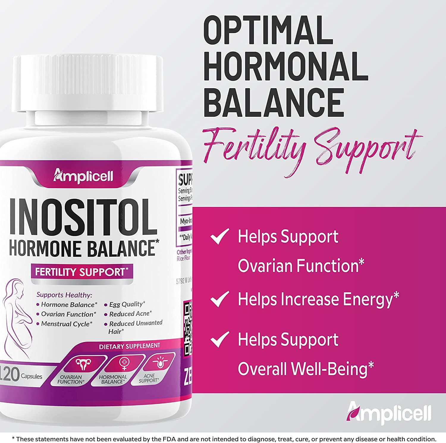Amplicell Hormone Balance for Women - 2000mg Myo-Inositol - Ovulation ...