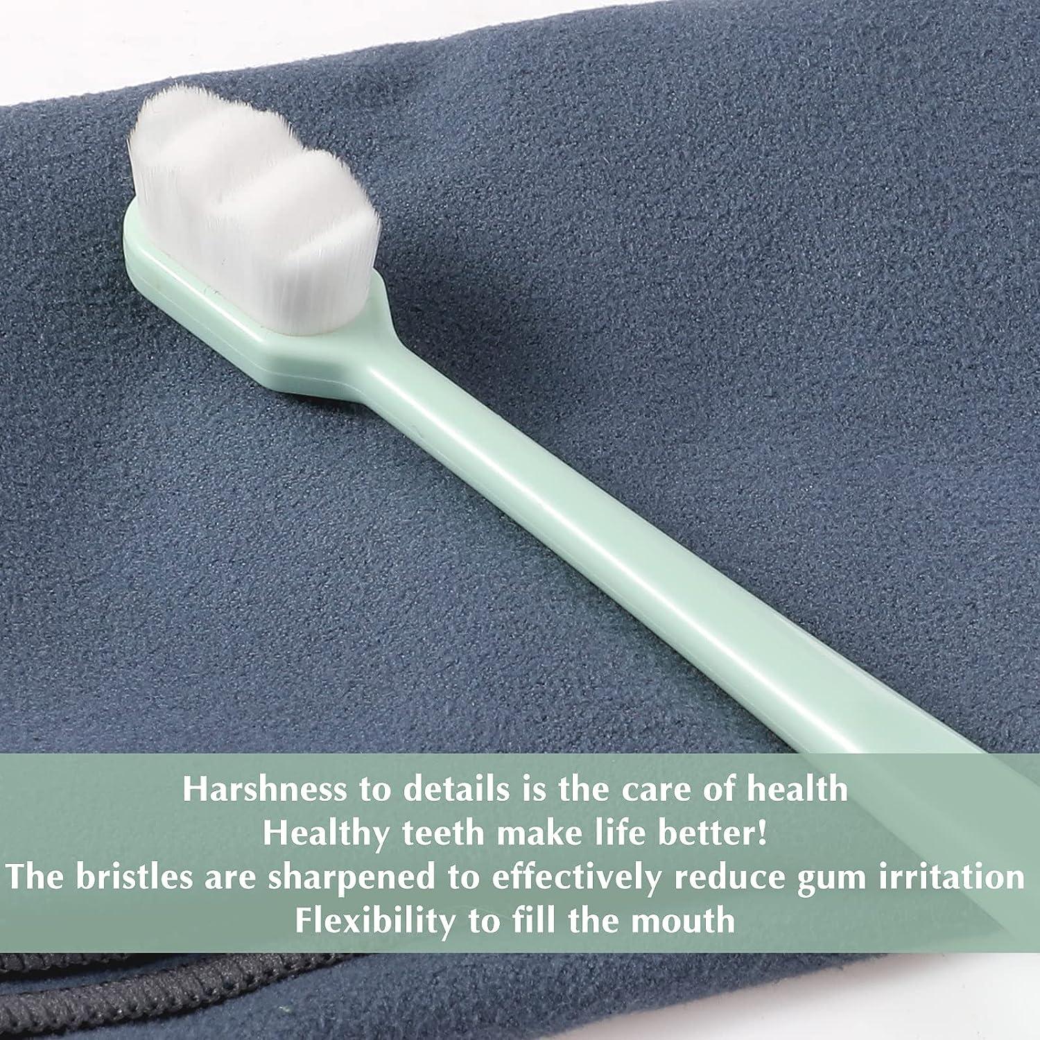 6 PCS Extra Soft Micro Nano Toothbrushes | 10000 Bristles | Painless ...