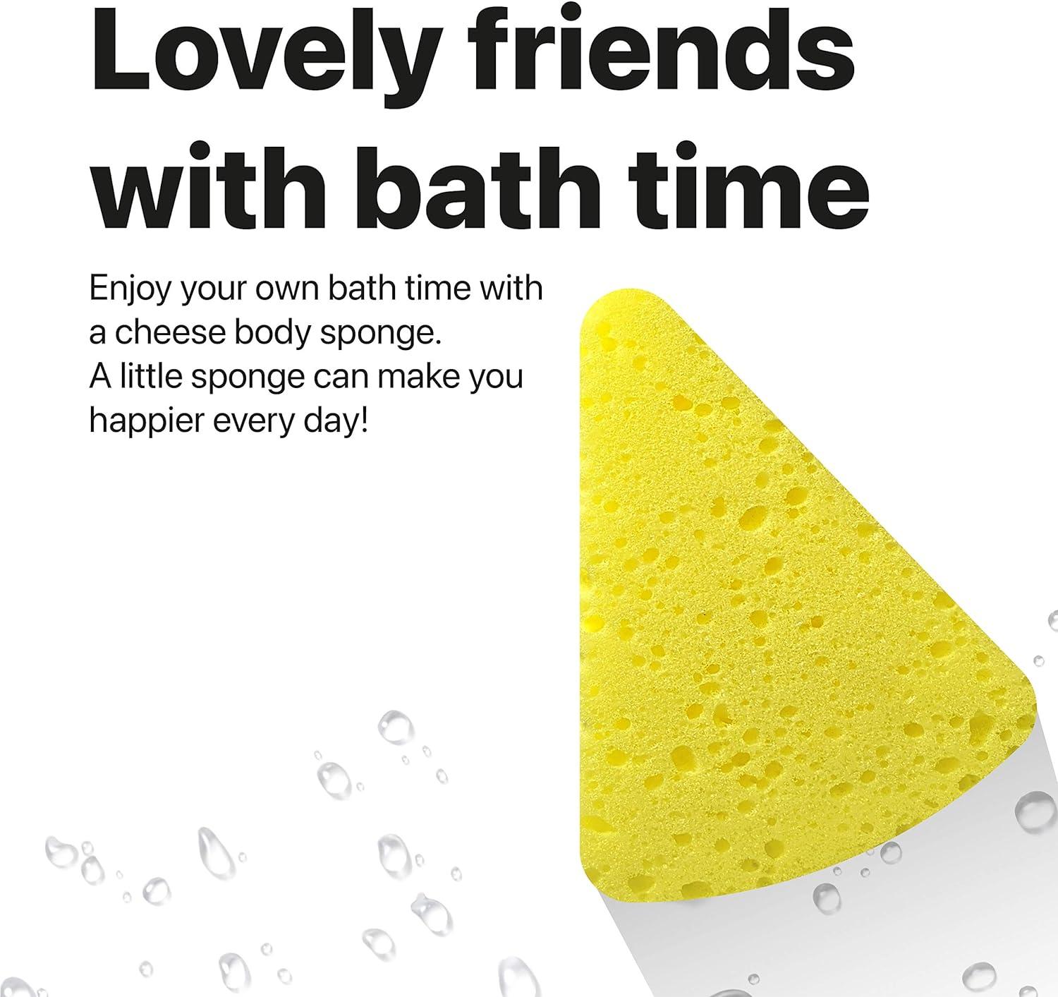 Cheese Bath Sponge Family Pack - Self Adhesive Gentle Foam Shower ...