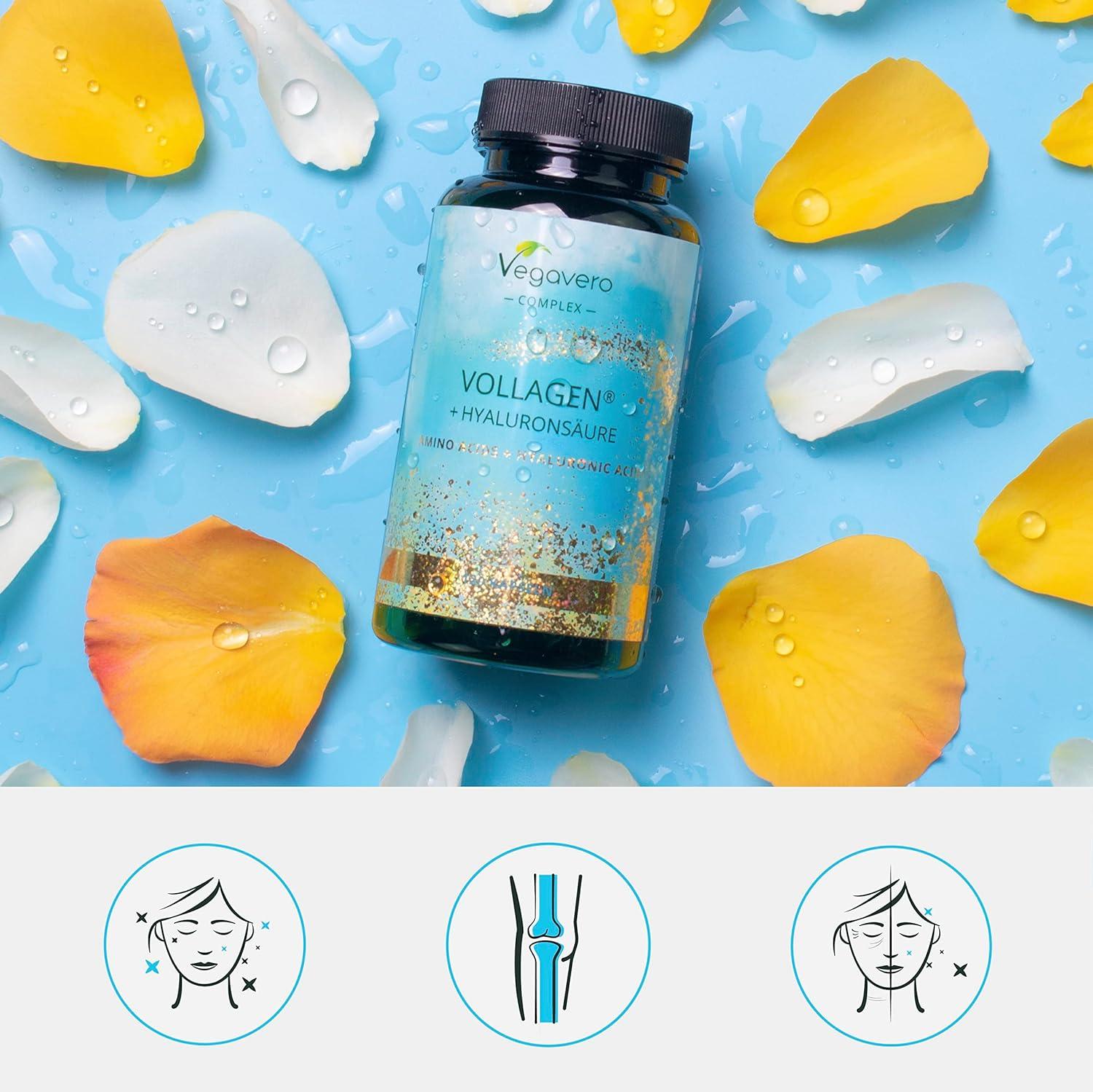 Vegan Collagen Capsules - High Dose with Hyaluronic Acid | Vollagen Raw ...