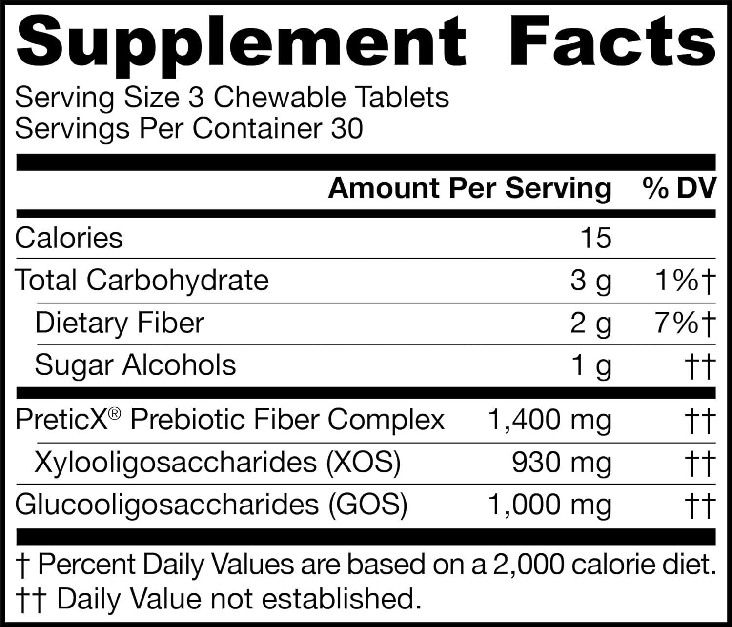 Jarrow Formulas XOS + GOS Prebiotic Chewable Tablets - 90 Count for Gut ...