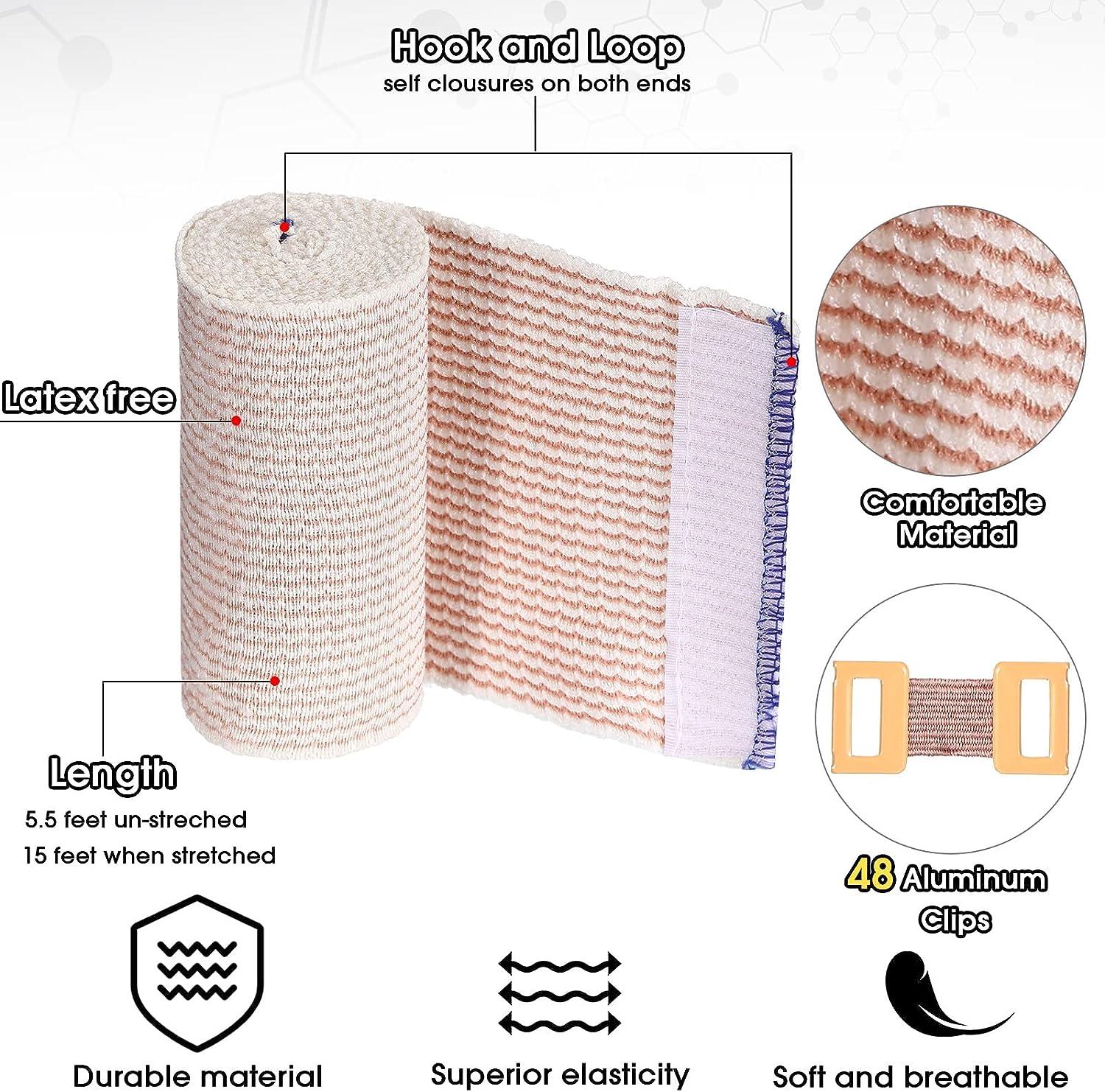 Elastic Bandage Wrap Set - 24 Pcs 2/3/4/6 Inch Compression Bandages ...