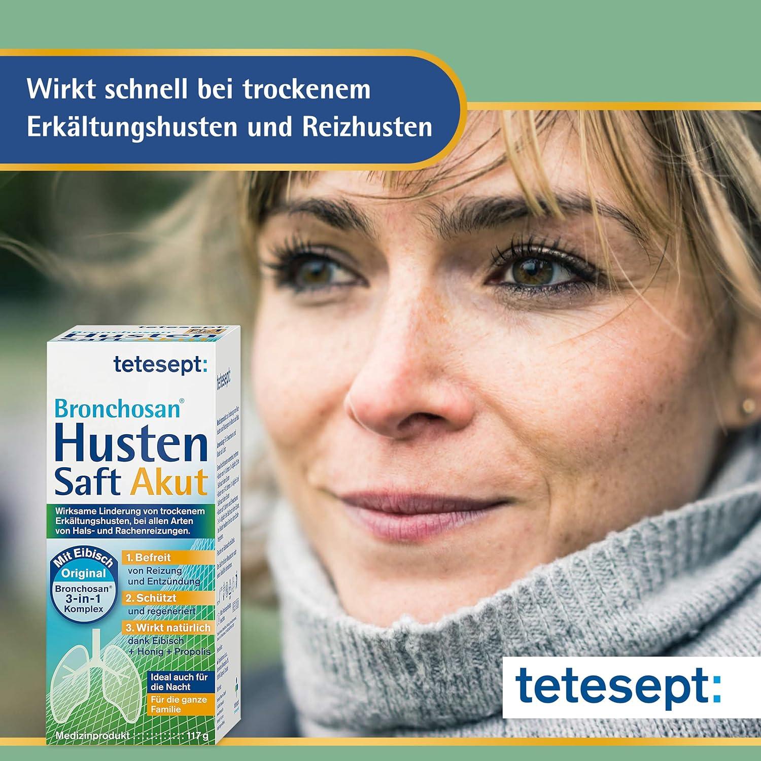 tetesept Bronchosan Cough Acute Syrup | Soothing Cold Remedy for Dry ...