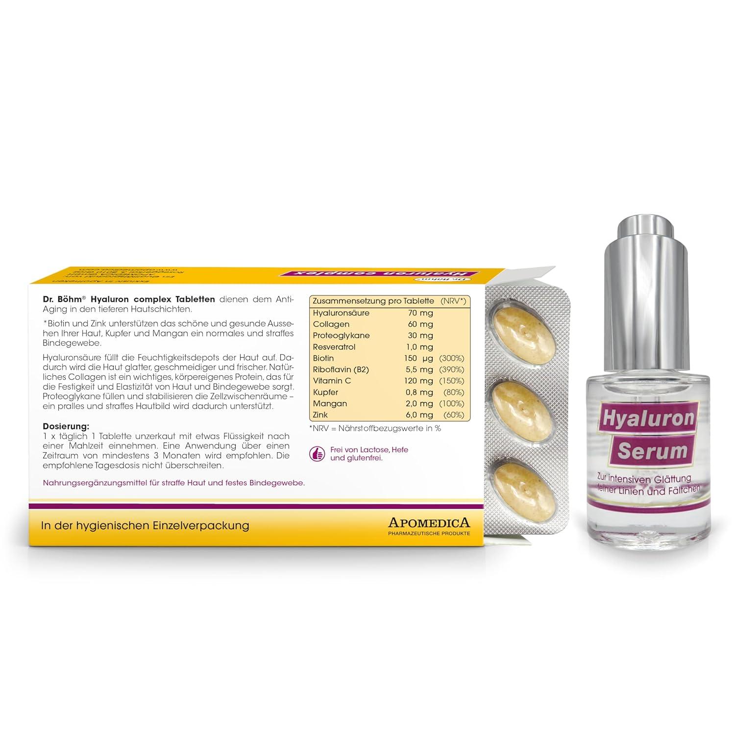 Dr.B hm Hyaluron Complex 30 Tablets & 15ml Serum for Tight Skin ...