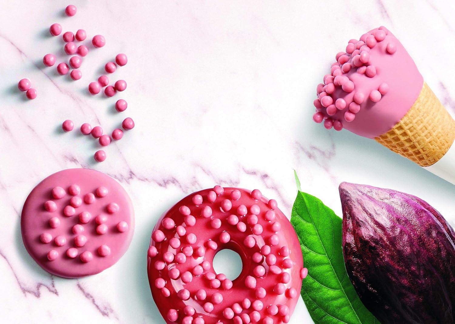 Ruby Pink Chocolate Beads - Crispearls - Crispy Biscuit Heart - Perfect ...