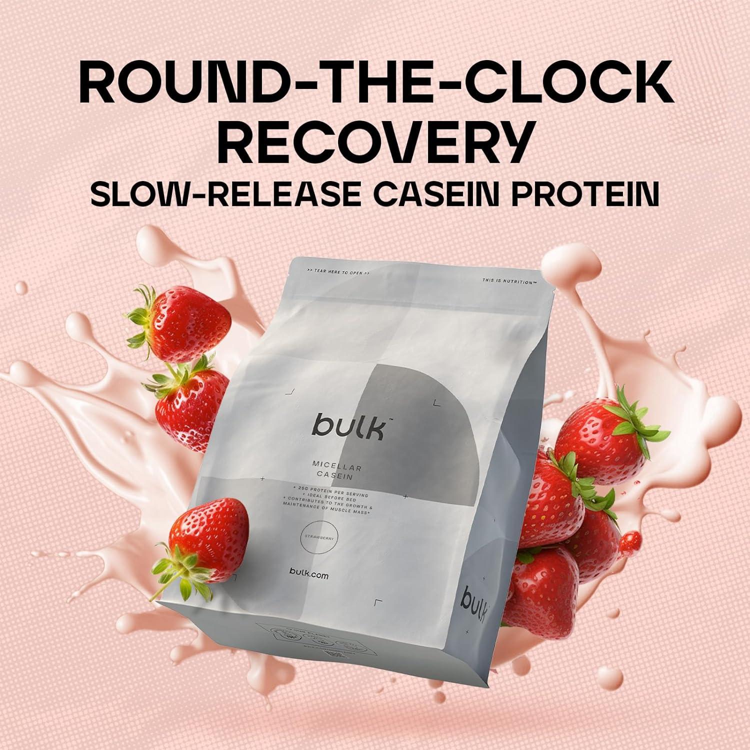 Bulk Micellar Casein Protein Powder Protein Shake Strawberry 1 kg ...