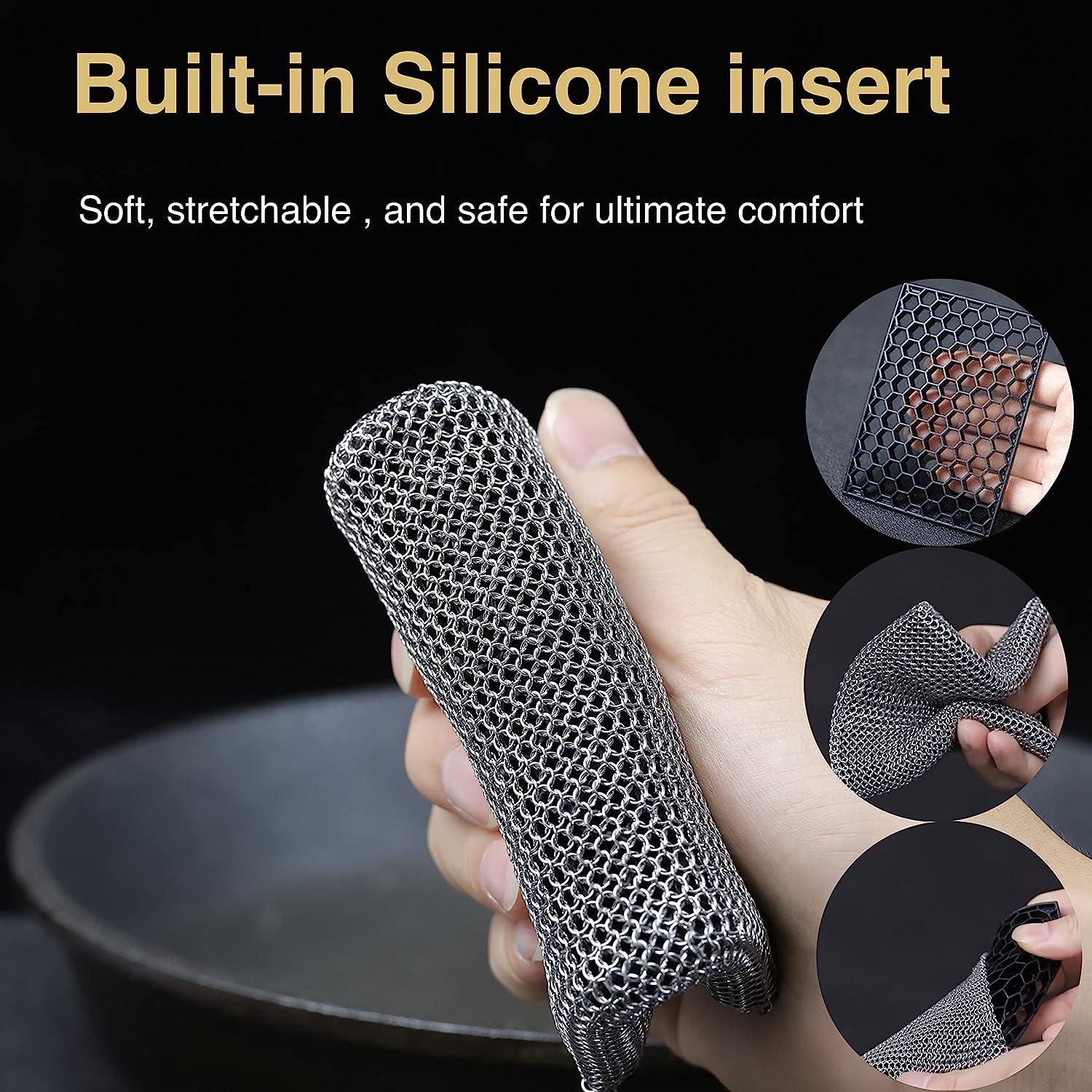 ERGONOW Cast Iron Cleaner Chainmail Scrubber - 316 Stainless Steel ...