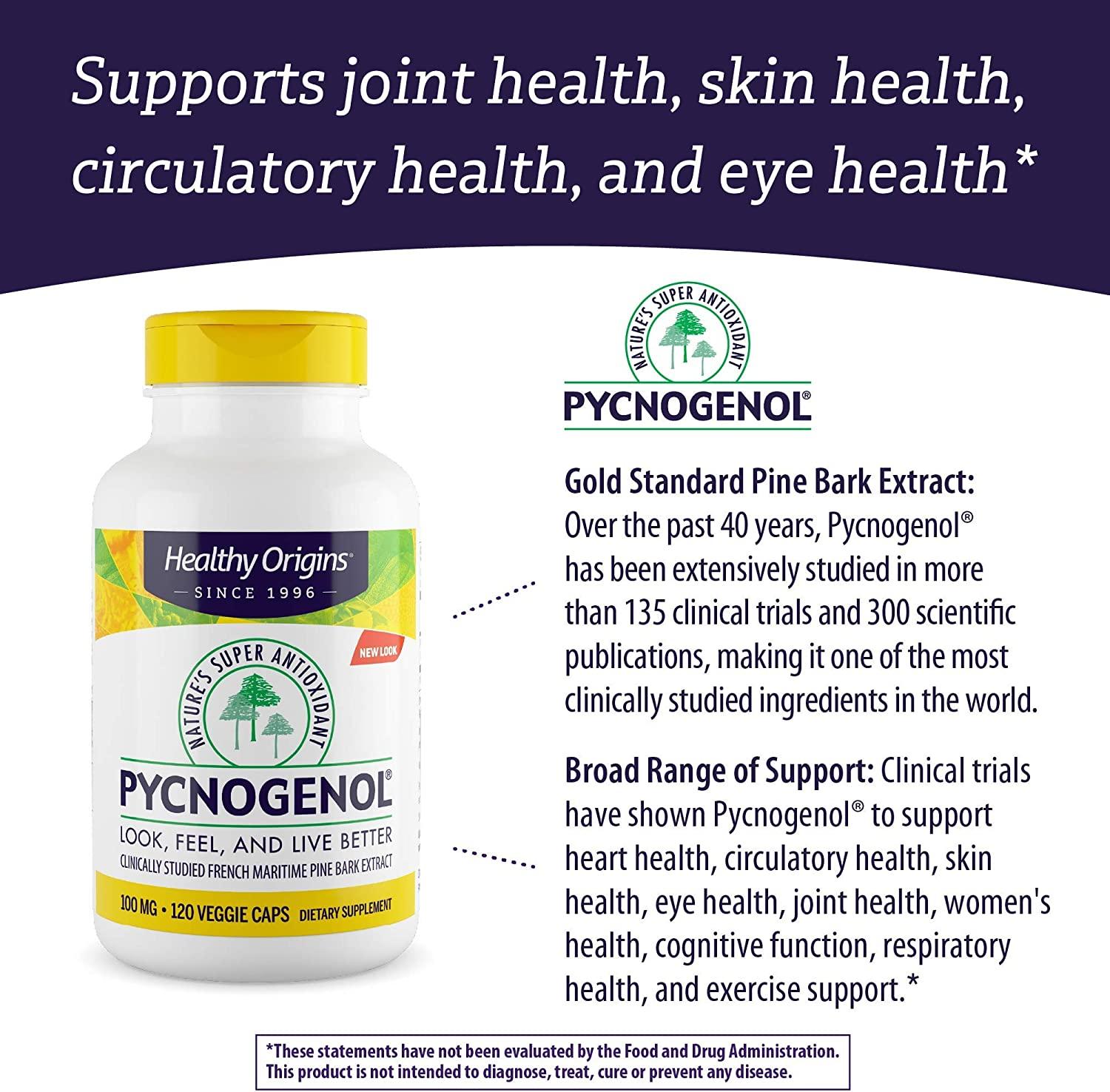 Healthy Origins Pycnogenol 100mg - 120 Count | Nature's Super ...