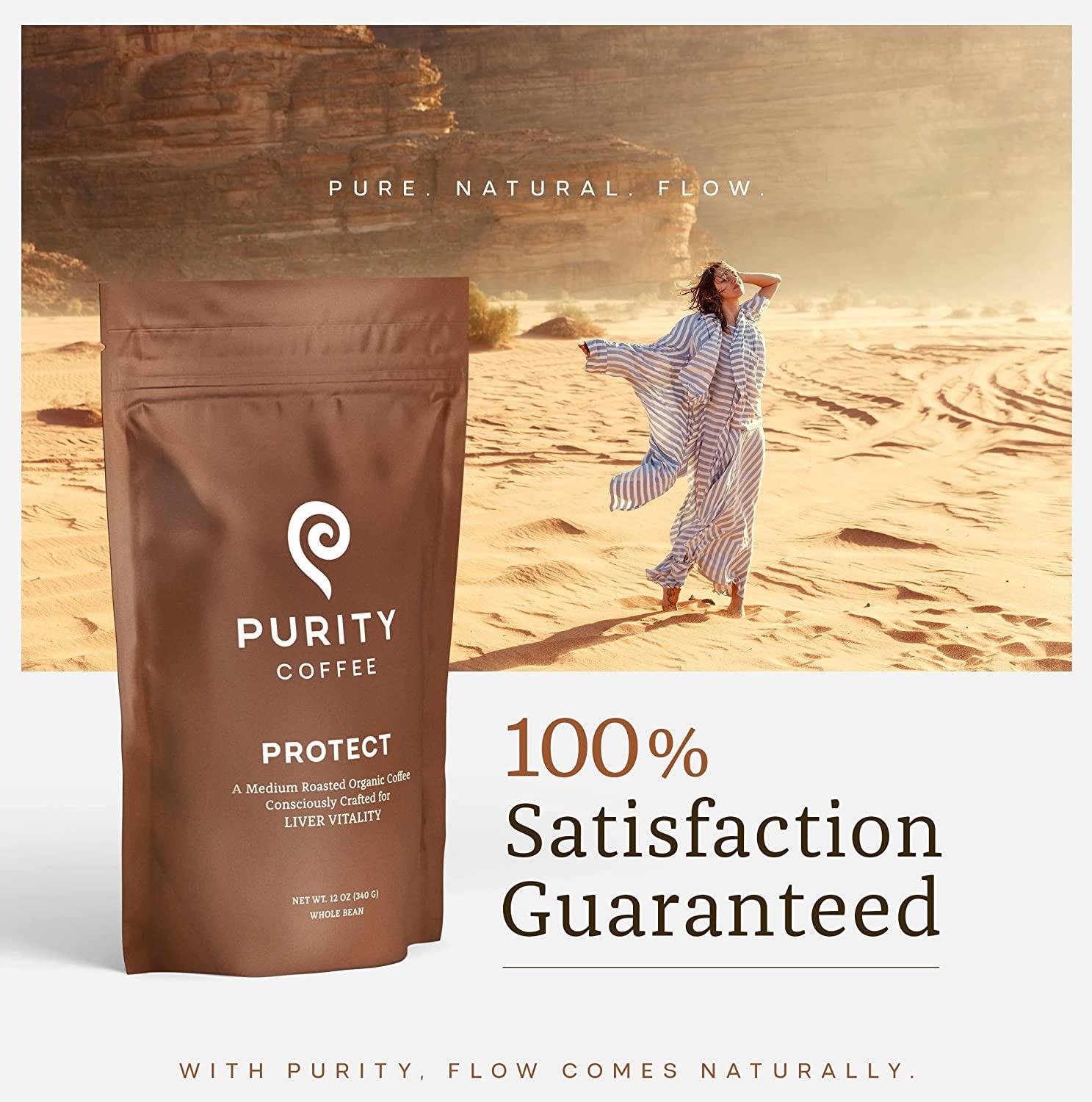 Purity Coffee EASE Dark Roast Low Acid Organic Whole Bean 12 oz - USDA ...