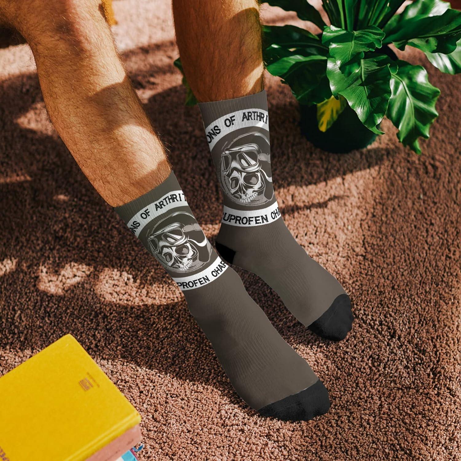 Sons Of Ibuprofen Arthritis Chapter High Knee Socks - Men's Crew Length ...