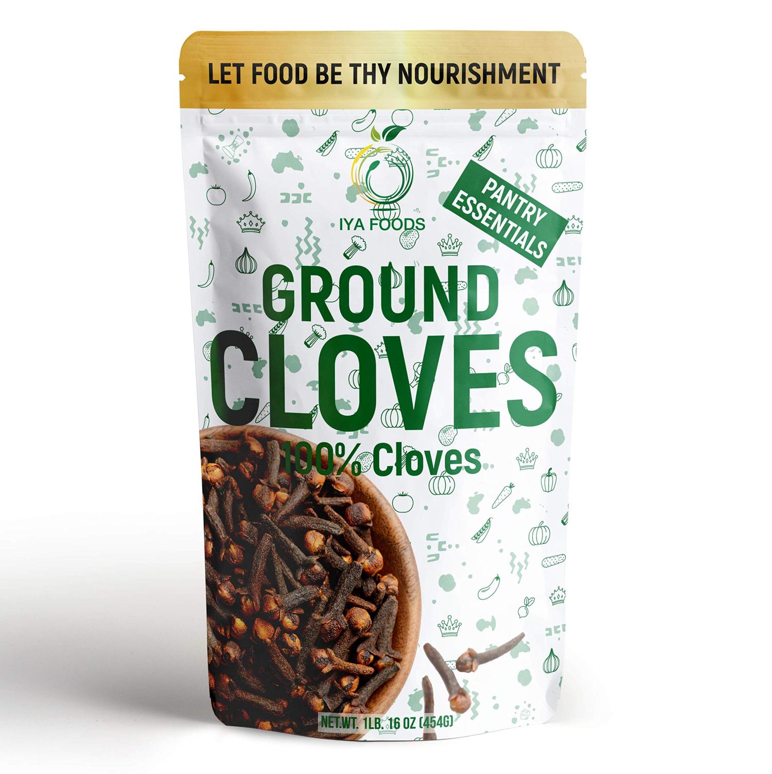 Iya Foods Ground Cloves 100% Pure Aromatic Spice - 1 lb Pack | Buy Now ...