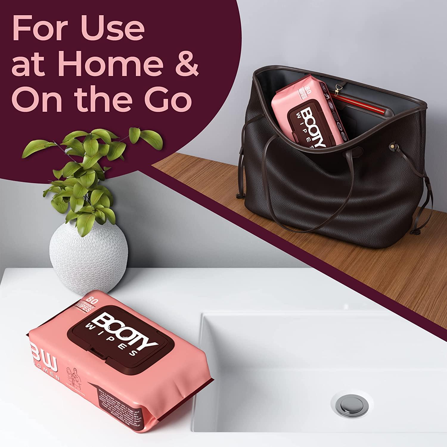 320 Flushable Feminine Wet Wipes for Women with Vitamin-E & Aloe - pH ...