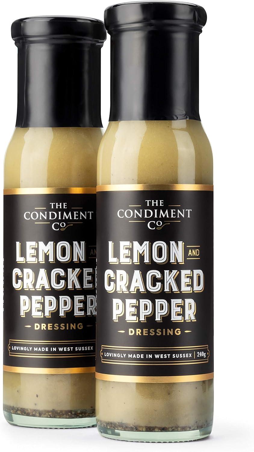 Condiment Company Lemon & Cracked Peppercorn Dressing 240g - Tangy and ...