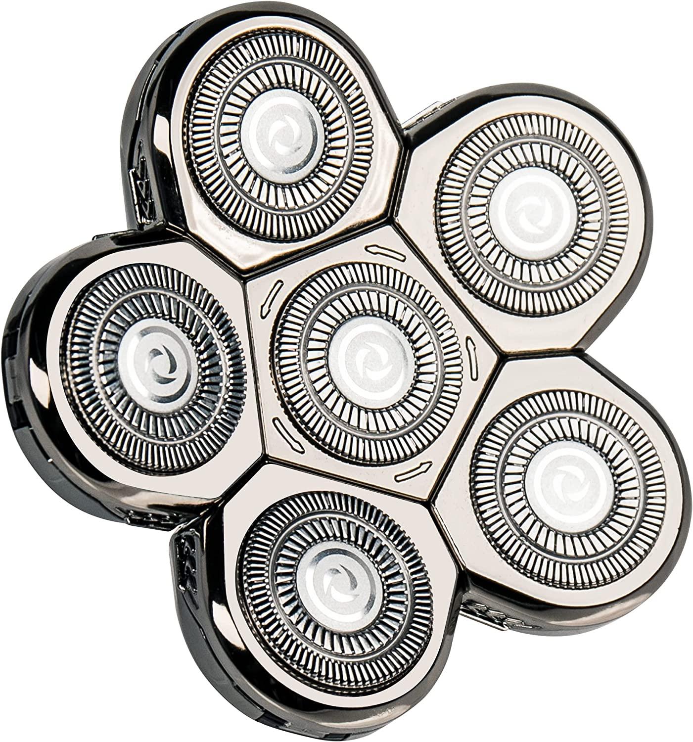 AidallsWellup 6D Blade Refills for Electric Head Shaver - Metallic ...