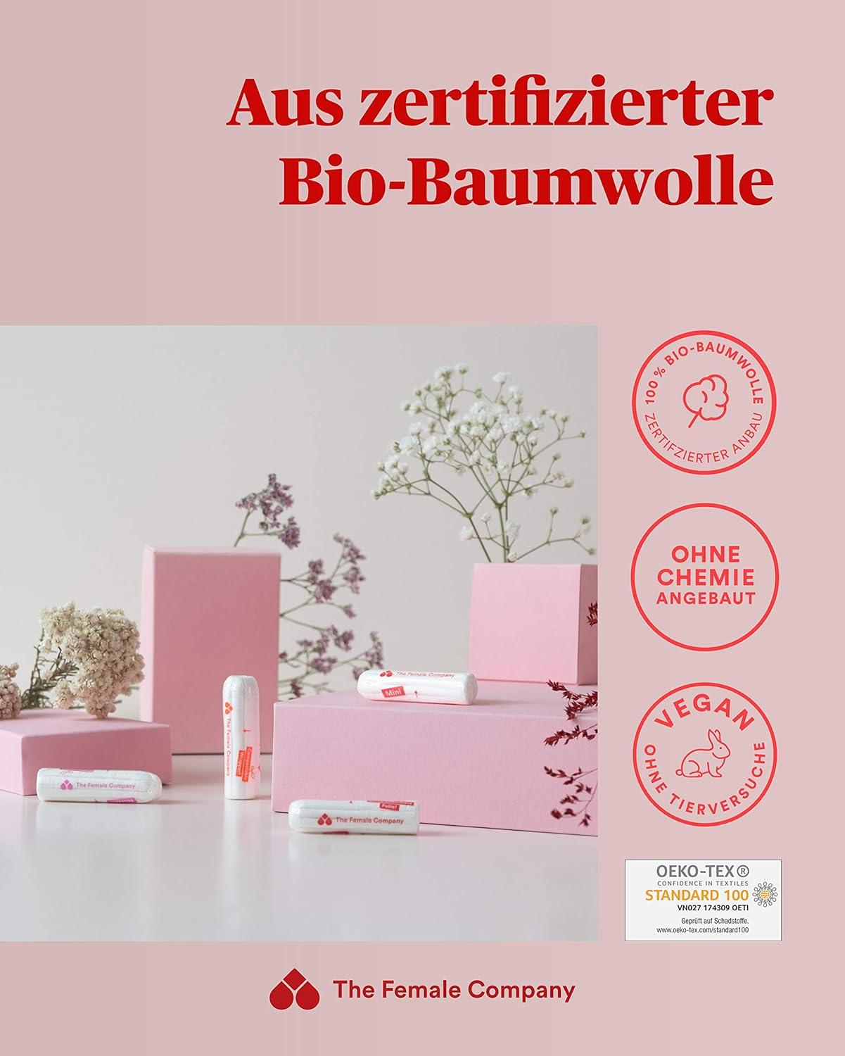 Buy The Female Company 16x Bio-Tampons Normal - 100% Organic Cotton ...