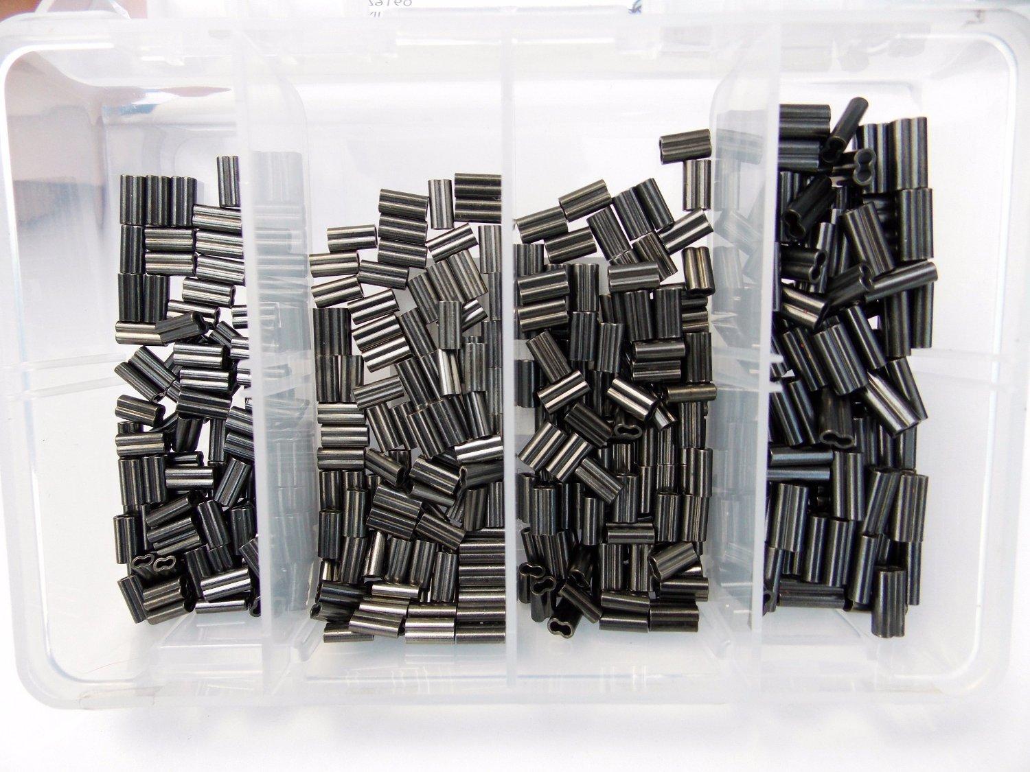 Mini Copper Double Barrel Crimp Kit - 100pcs Each, .6.8/.1.0/.1.2mm, 30 ...