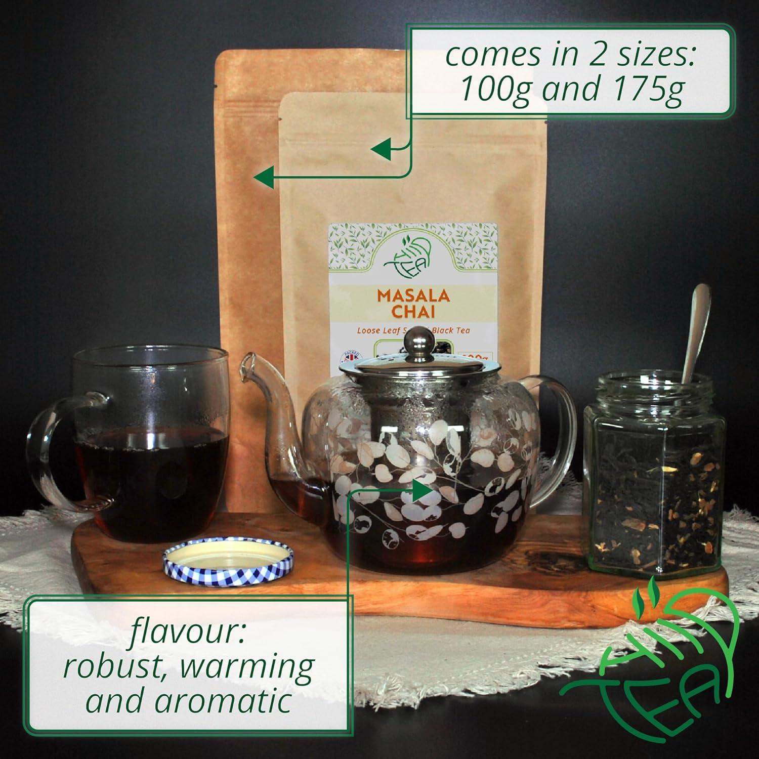 Masala Chai Premium Assam Black Tea With Spices - Cardamom & Cinnamon ...