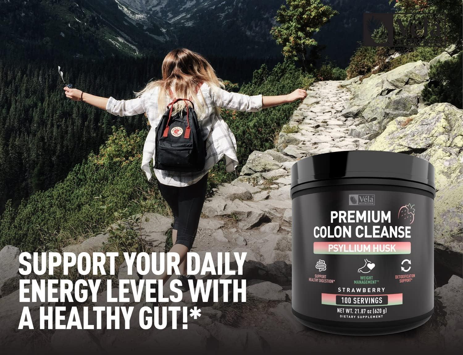 Psyllium Husk Powder Colon Cleanser - Strawberry Flavor | Supports ...