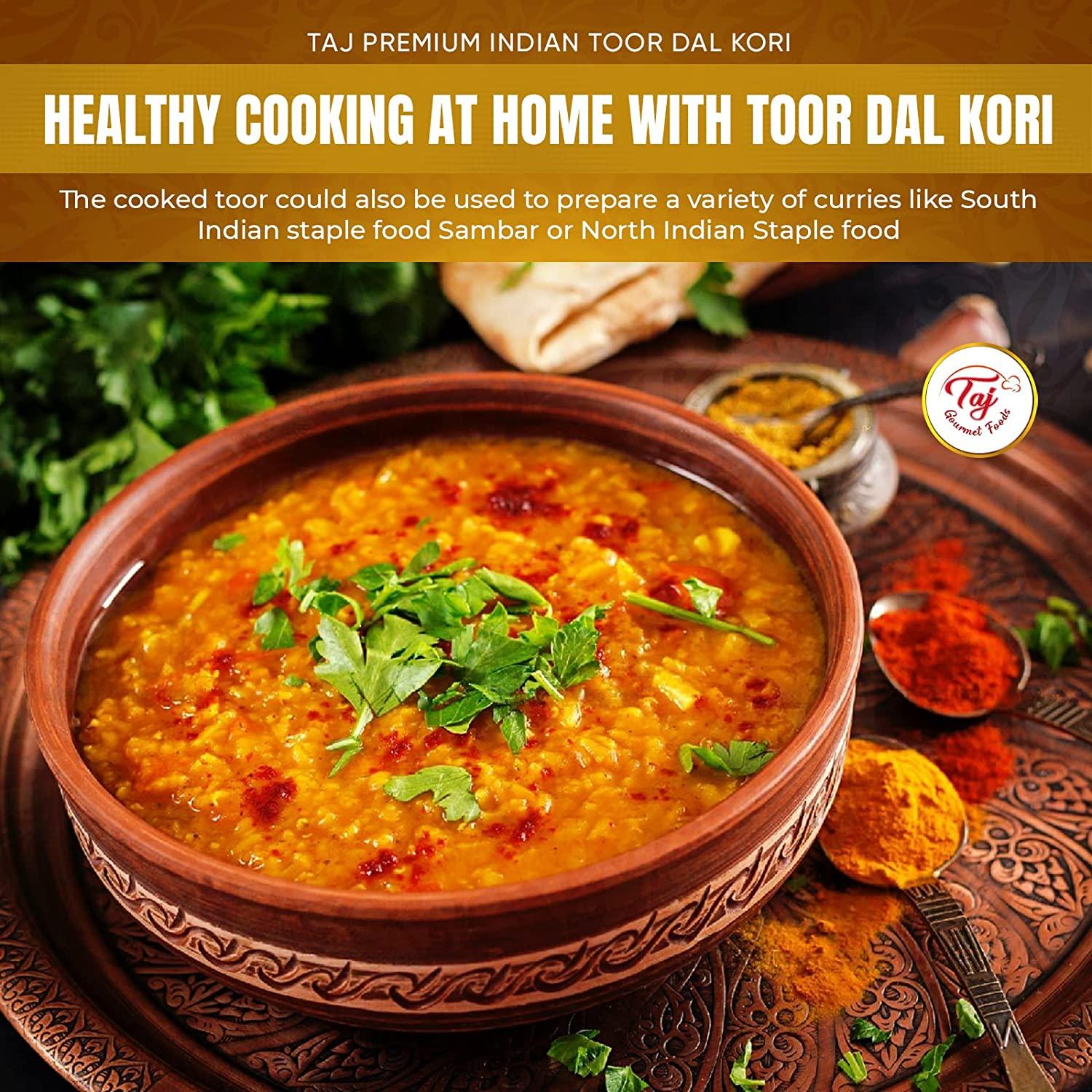 Taj Premium Indian Toor Dal Kori Unoily Madhi 8lb - Pack of 1 | Buy Now ...
