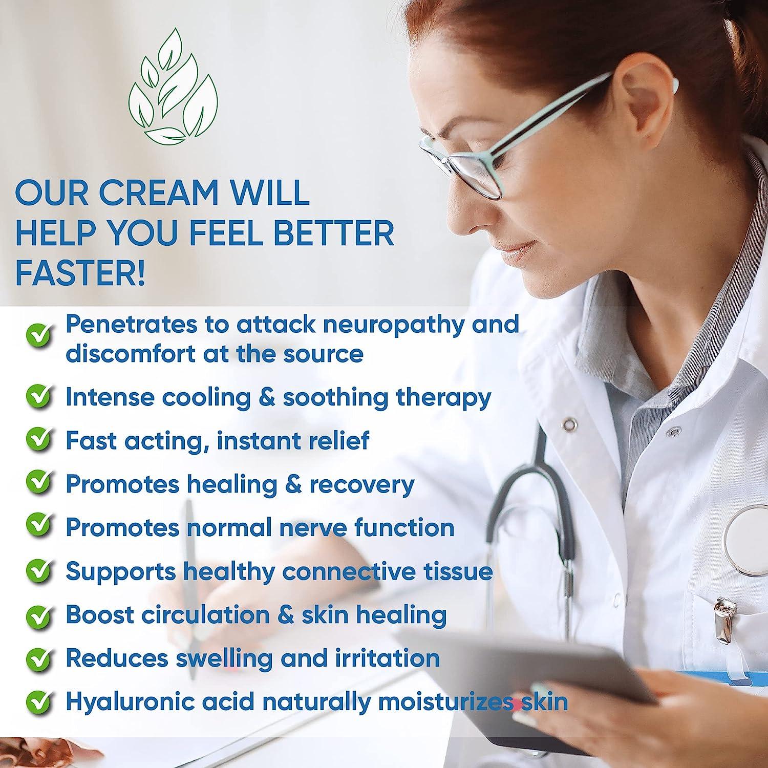 Raitera Neuropathy Relief Cream 7 oz - Maximum Strength Nerve Relief ...