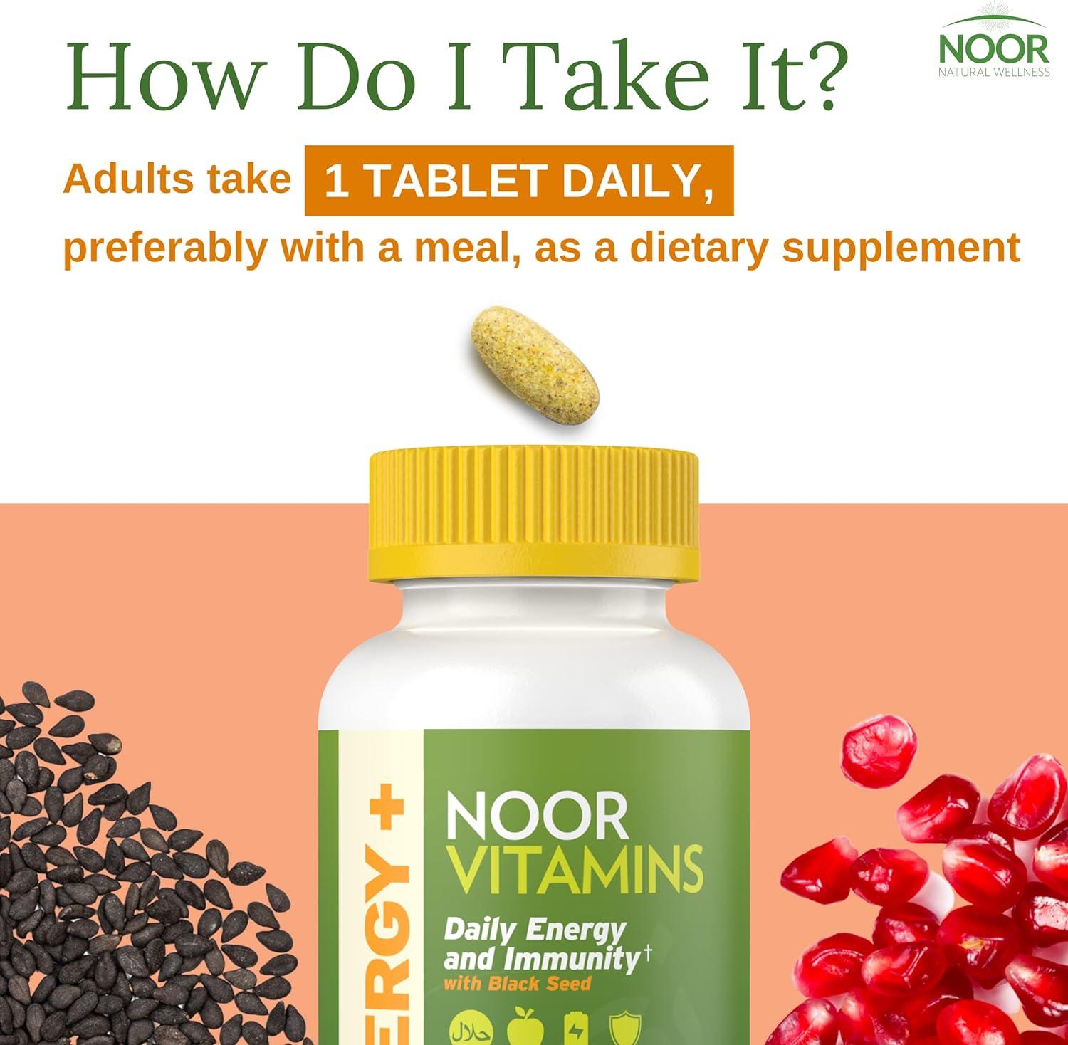 Noor Vitamins Energy+ Multivitamin - 60 Tablet | Boost Energy Levels ...