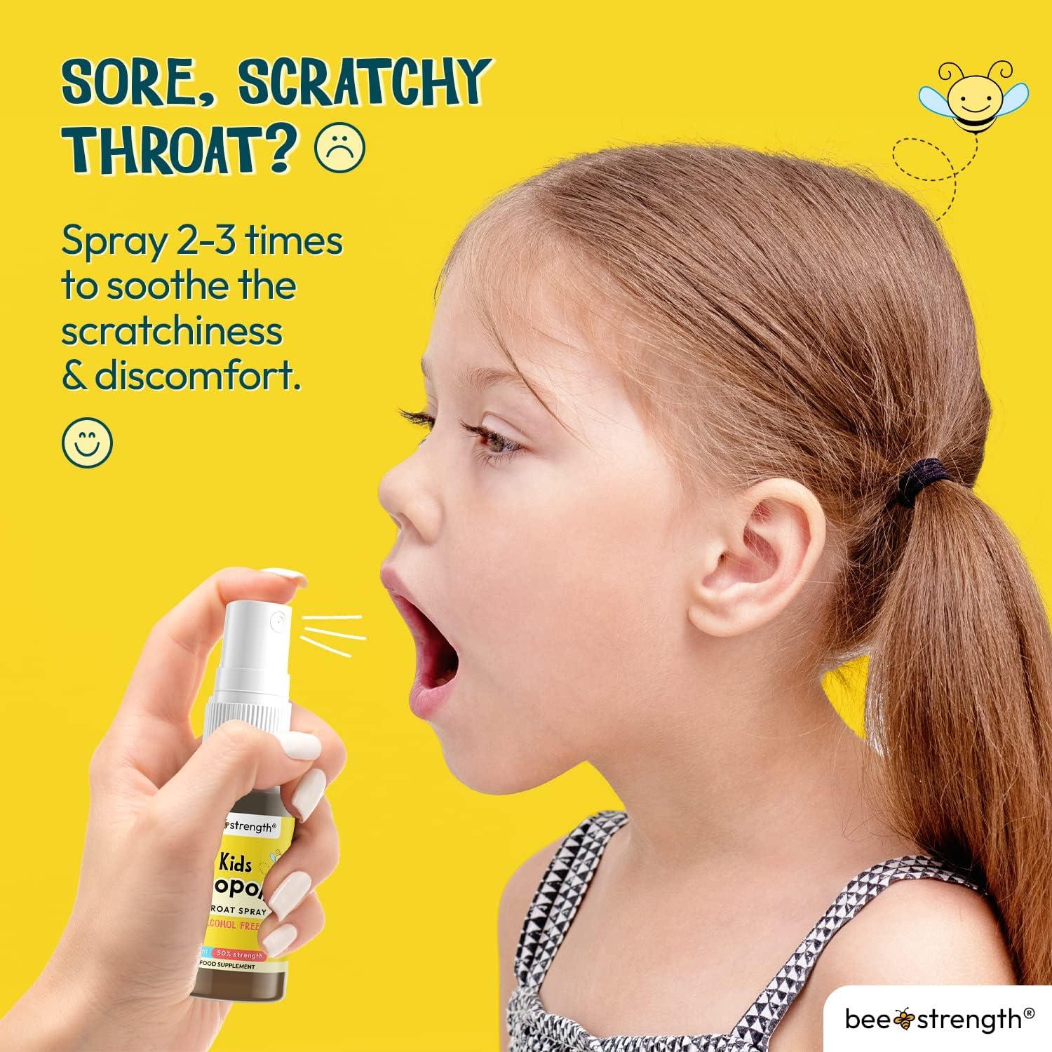 Bee Strength Kids Propolis Throat Spray - Chocolate Flavour | Natural ...