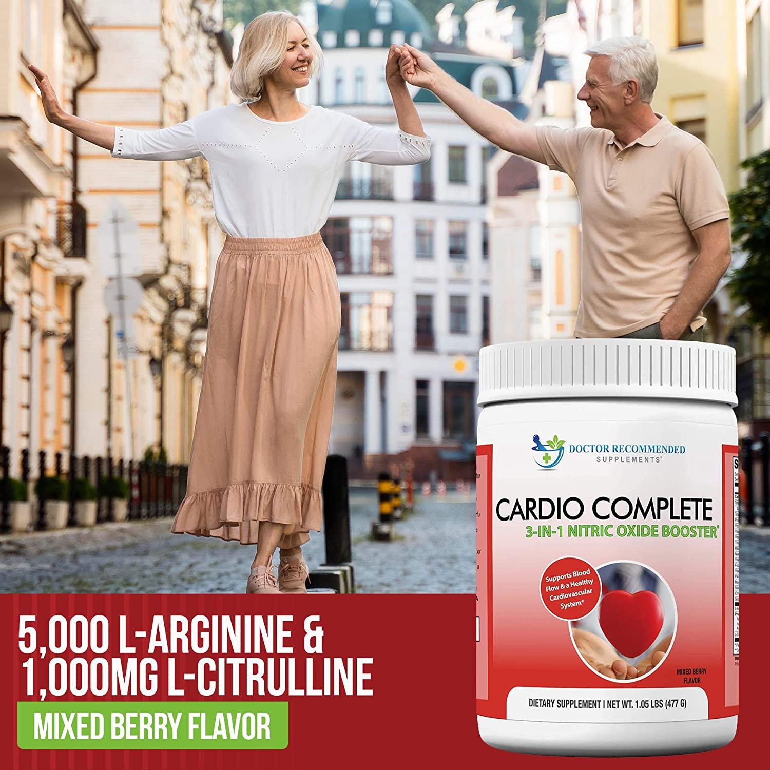 Cardio Complete Heart Health Support Powder Supplement - 3-in-1 Nitric ...