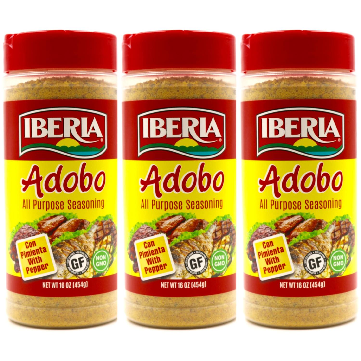 Iberia Adobo With Pepper 3 Pack - Authentic Spanish Seasoning Blend ...