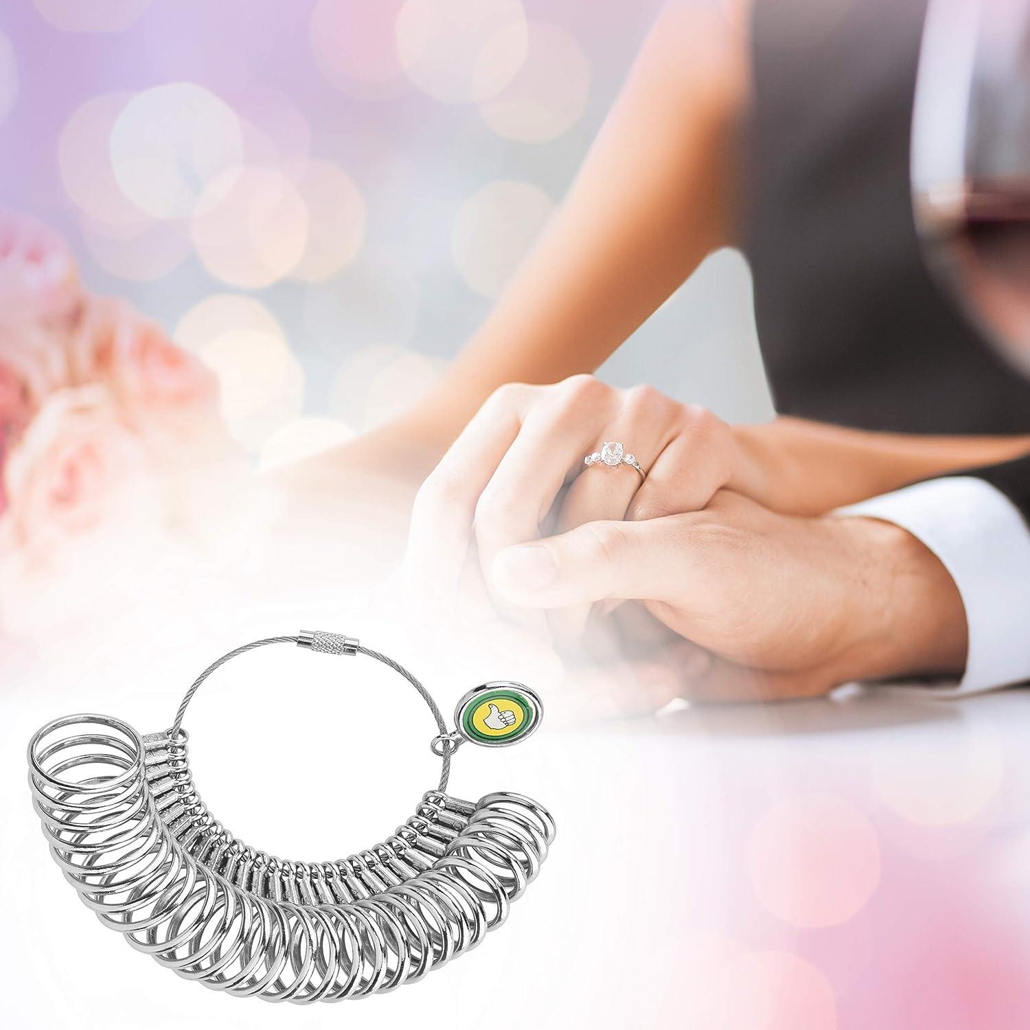 Metal Ring Sizer Tool Set - Ring Gauges with Finger Sizer Mandrel for ...