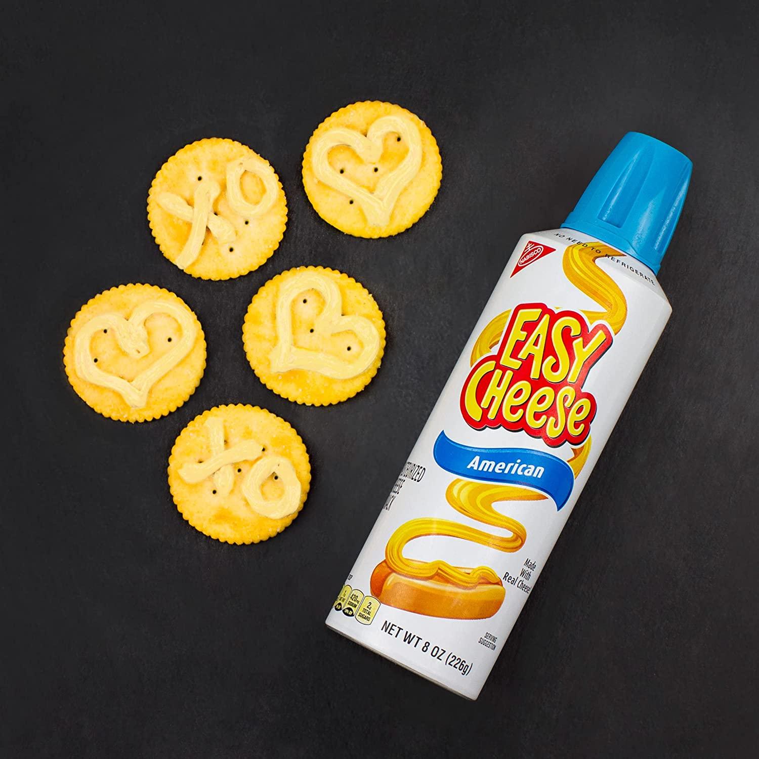 Easy Cheese American Cheese Snack - 8 oz | Creamy Portable Cheese Spread