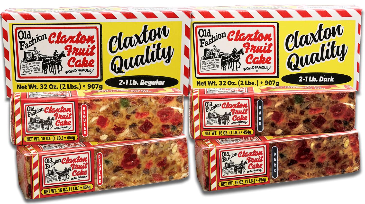 Claxton Fruit Cake - 2 Regular & 2 Dark 1lb Cakes | Buy Now with ...