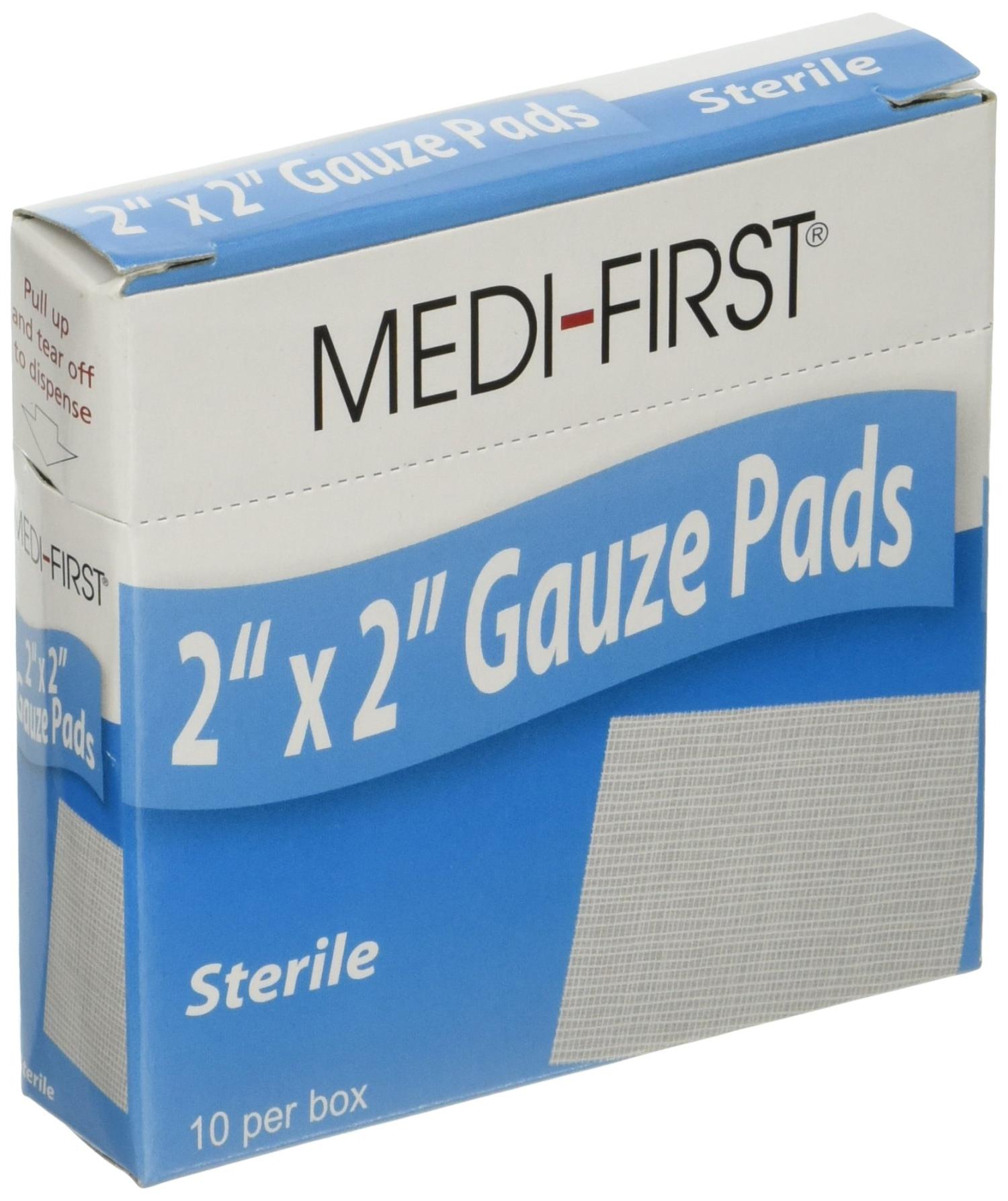 Medi-First 60612 Sterile Gauze Pads - 2x2 Inches, 10 Per Box | Buy Now ...