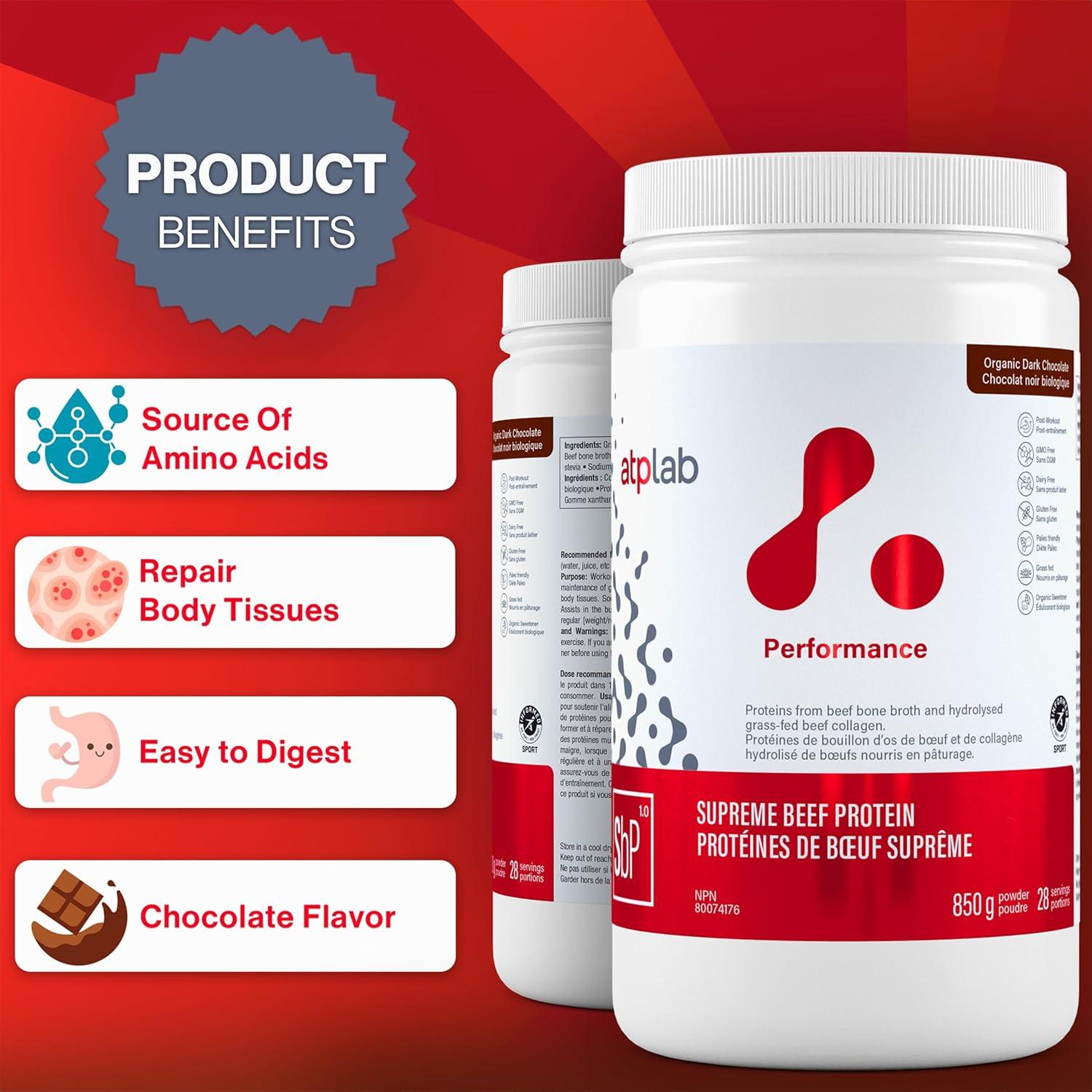 ATP LAB - ATP Supreme Beef Protein Powder Grass Fed 850g (Chocolate ...