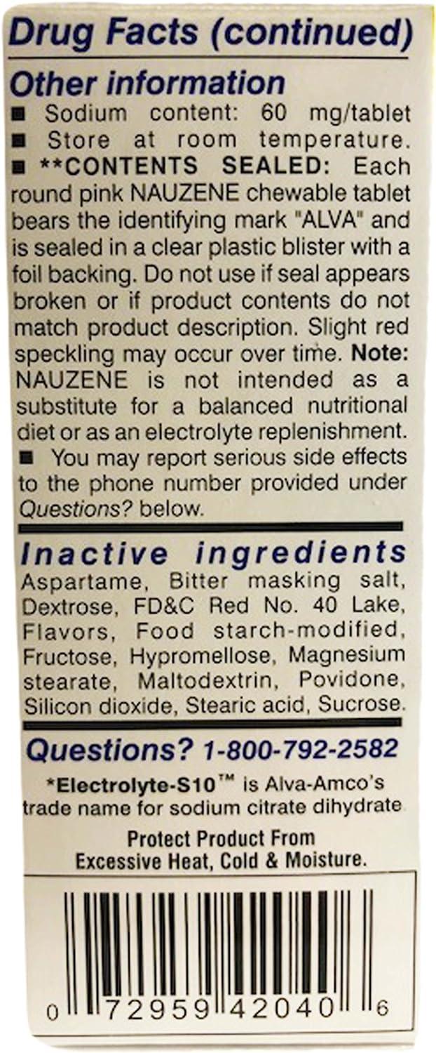 Nauzene Chew Tabs Size 40ct