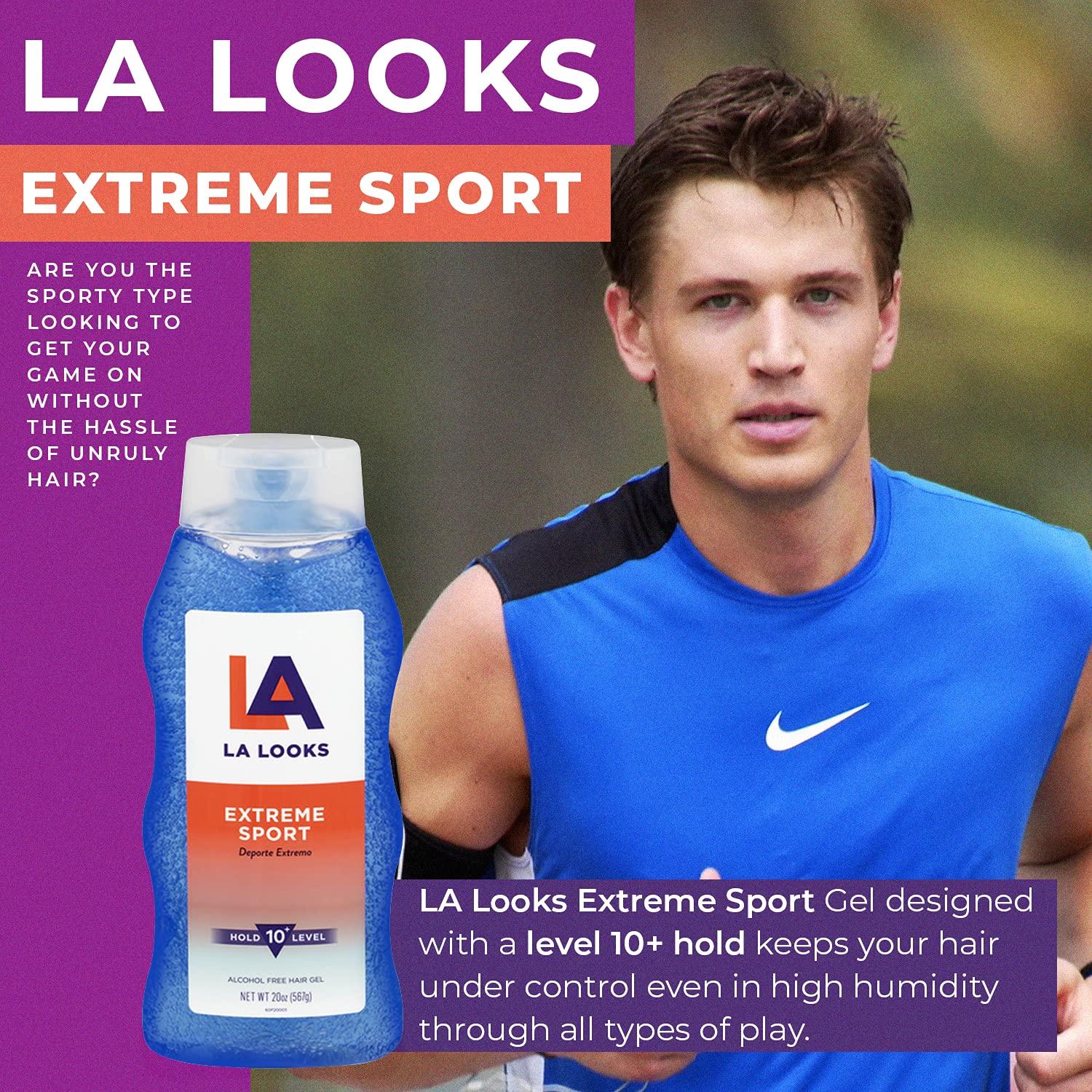 LA Looks Extreme Sport Styling Hair Gel - 20 Oz - High Performance Hold ...