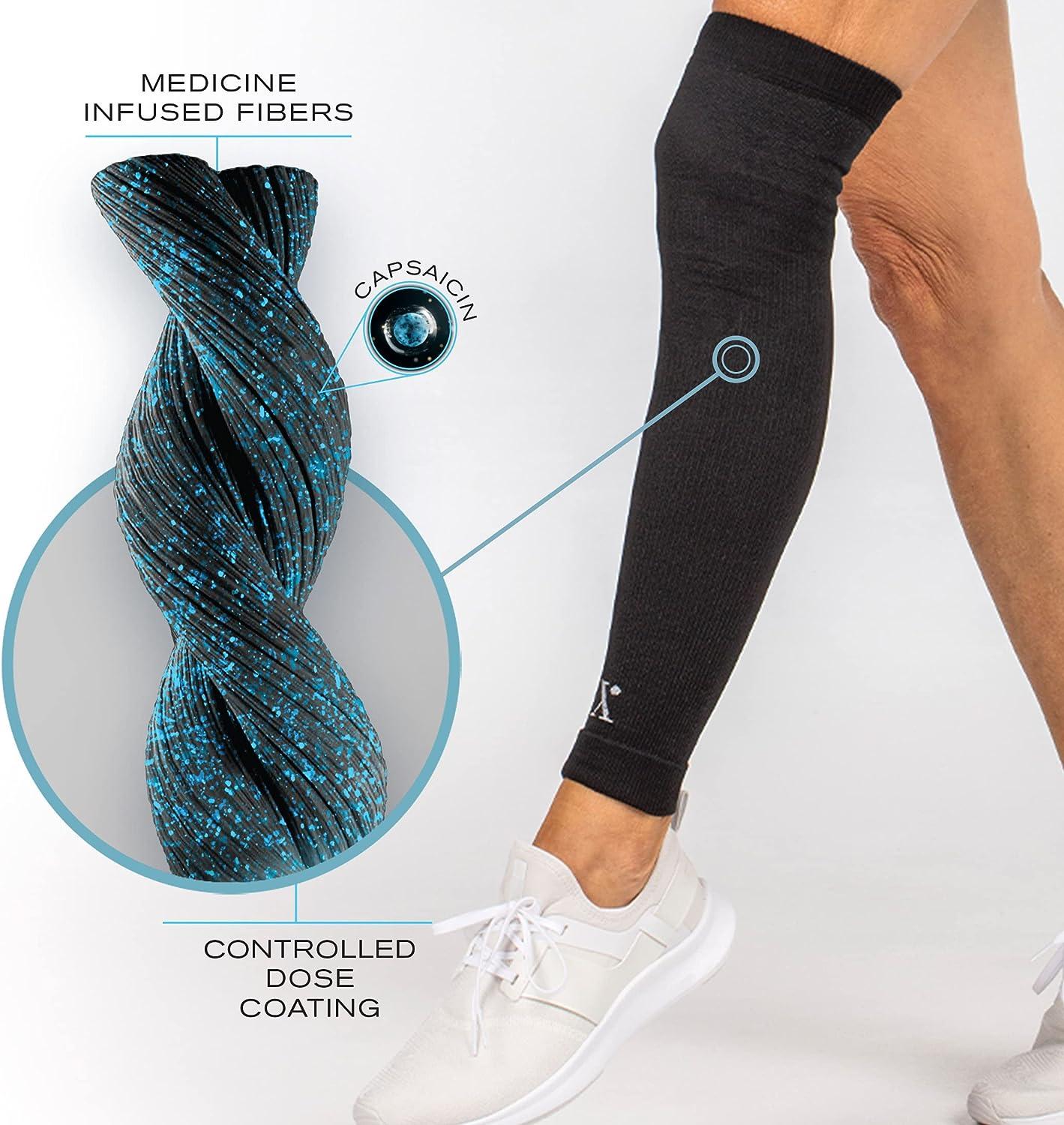 NUFABRX Lower Leg Compression Sleeve for Arthritis and Tendonitis ...