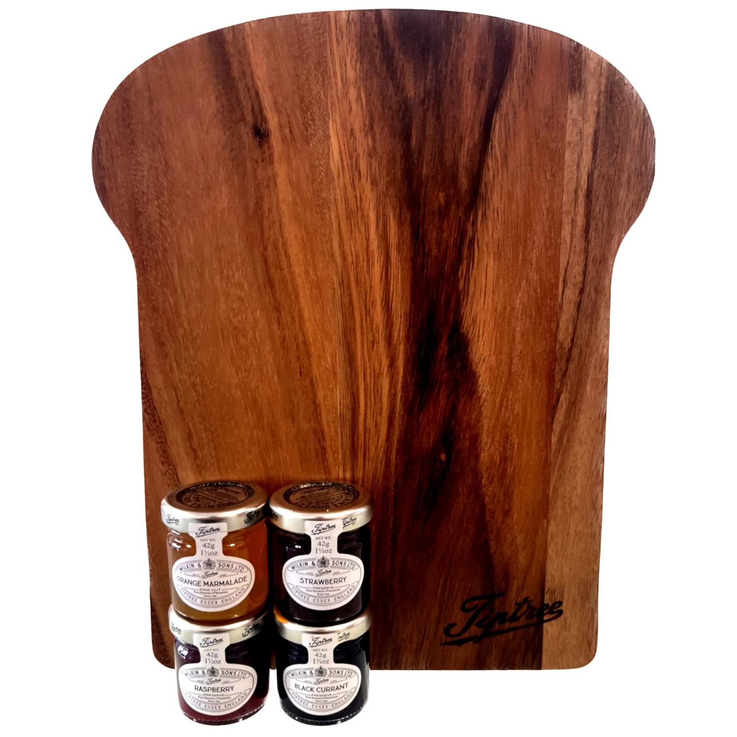 Tiptree Toast Board Set - Includes 4 Tiptree 42g Mini Preserve Jars ...