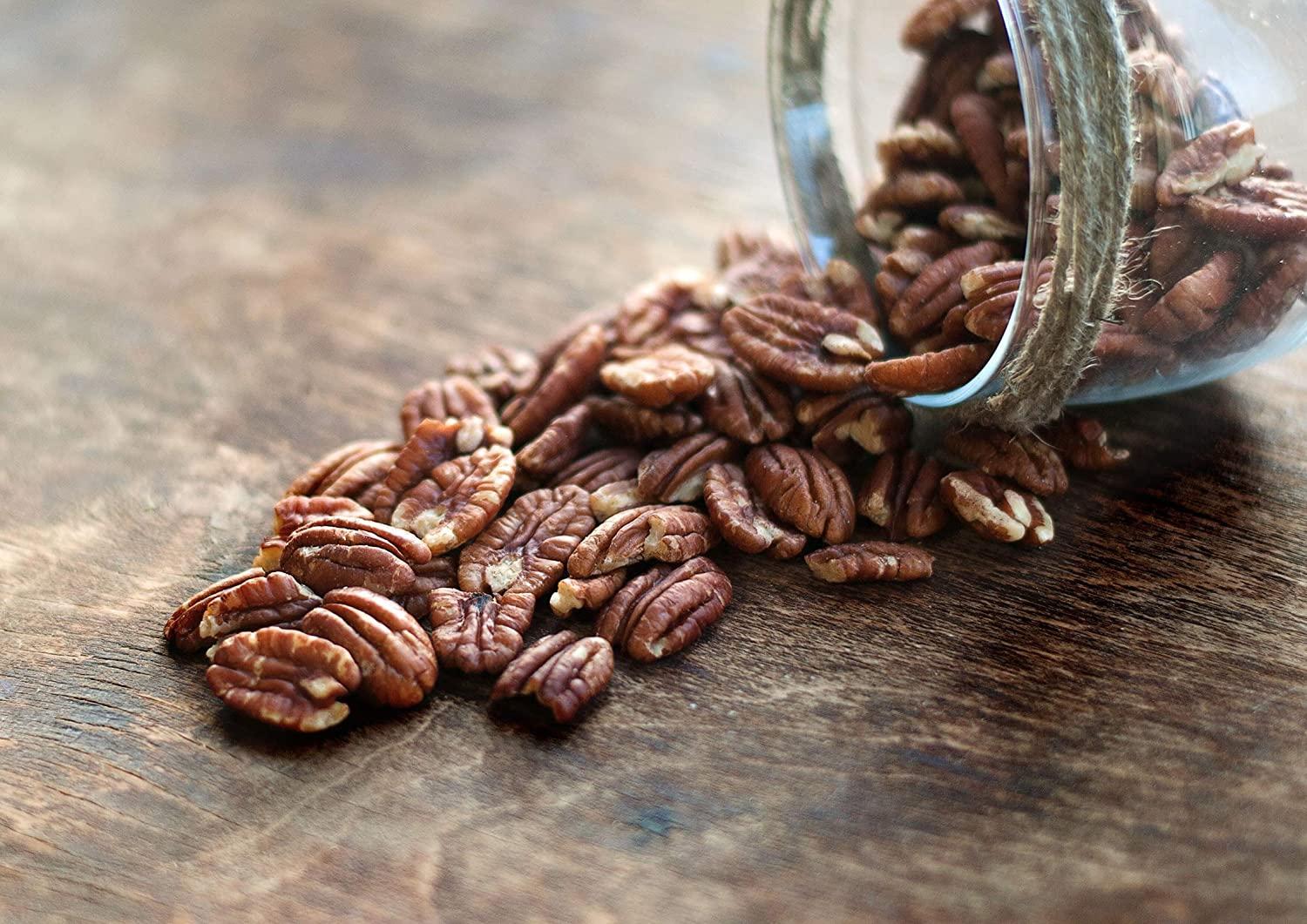 Organic Pecan Halves, 1.5 Pounds Non-GMO, Kosher, Raw Pecan Nuts ...