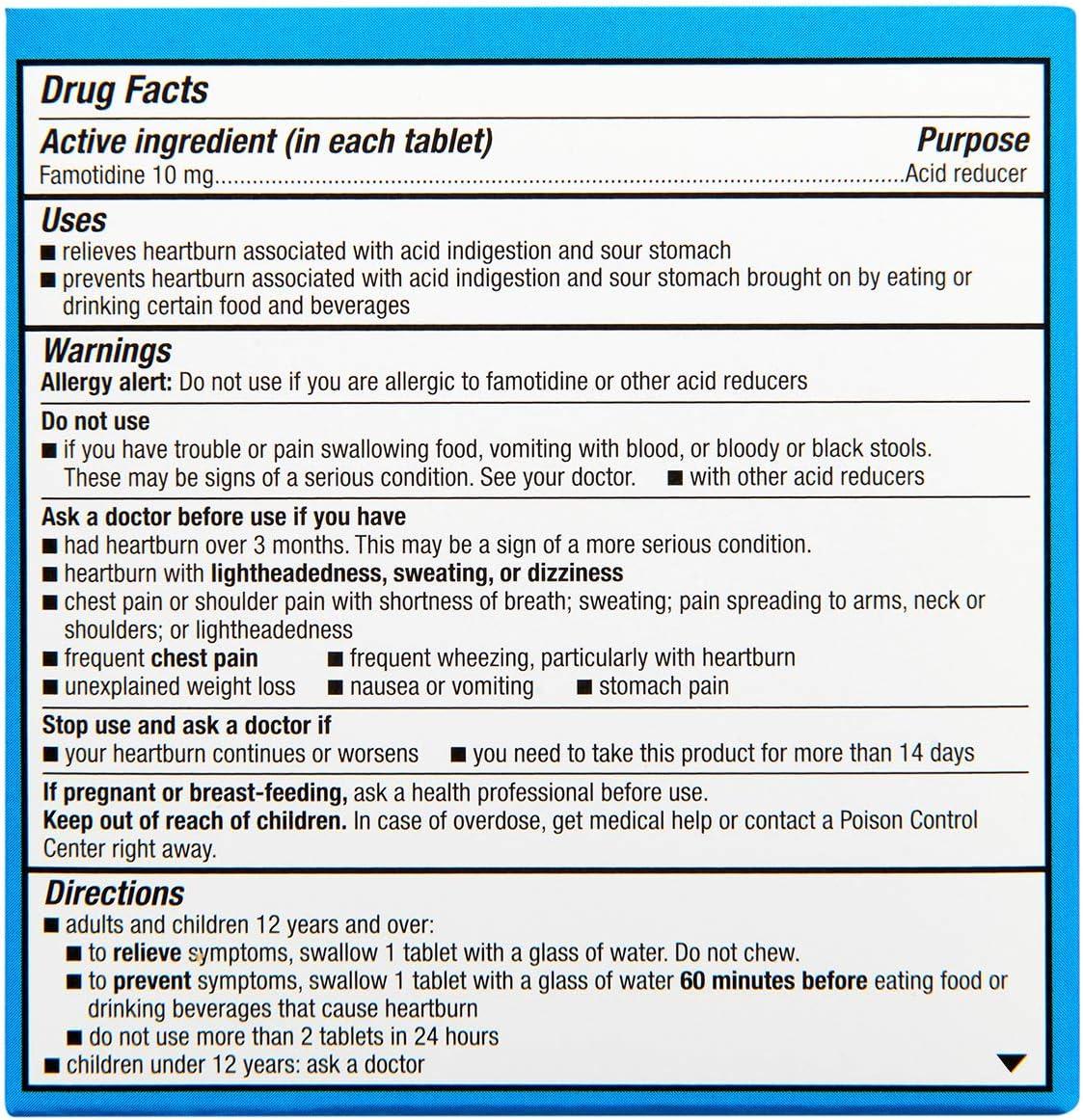 Rite Aid Famotidine 10mg Tablets - 30 Count | Heartburn Relief & Acid ...