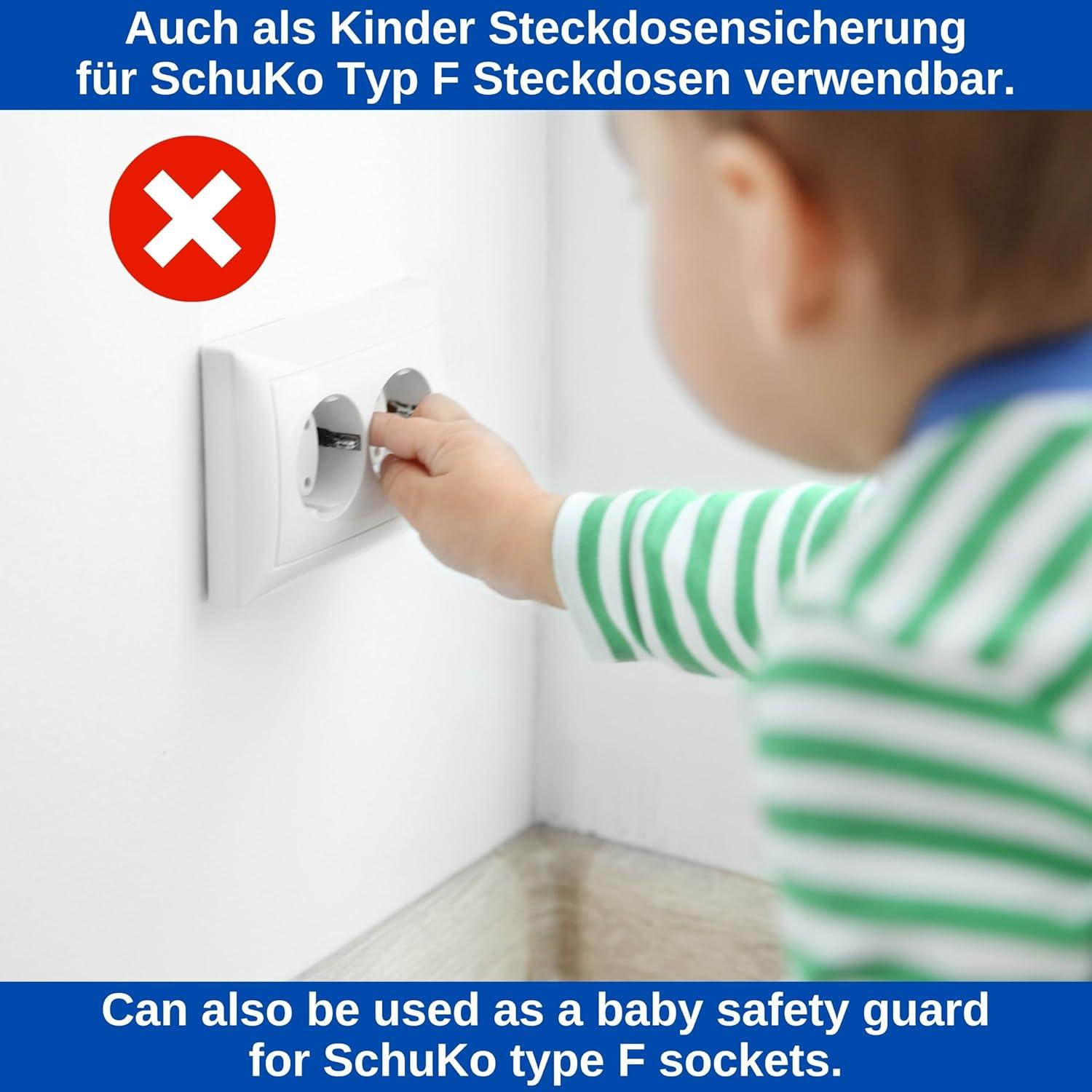 16-Pack White Socket Covers for Schuko Type F - Dust & Splash ...