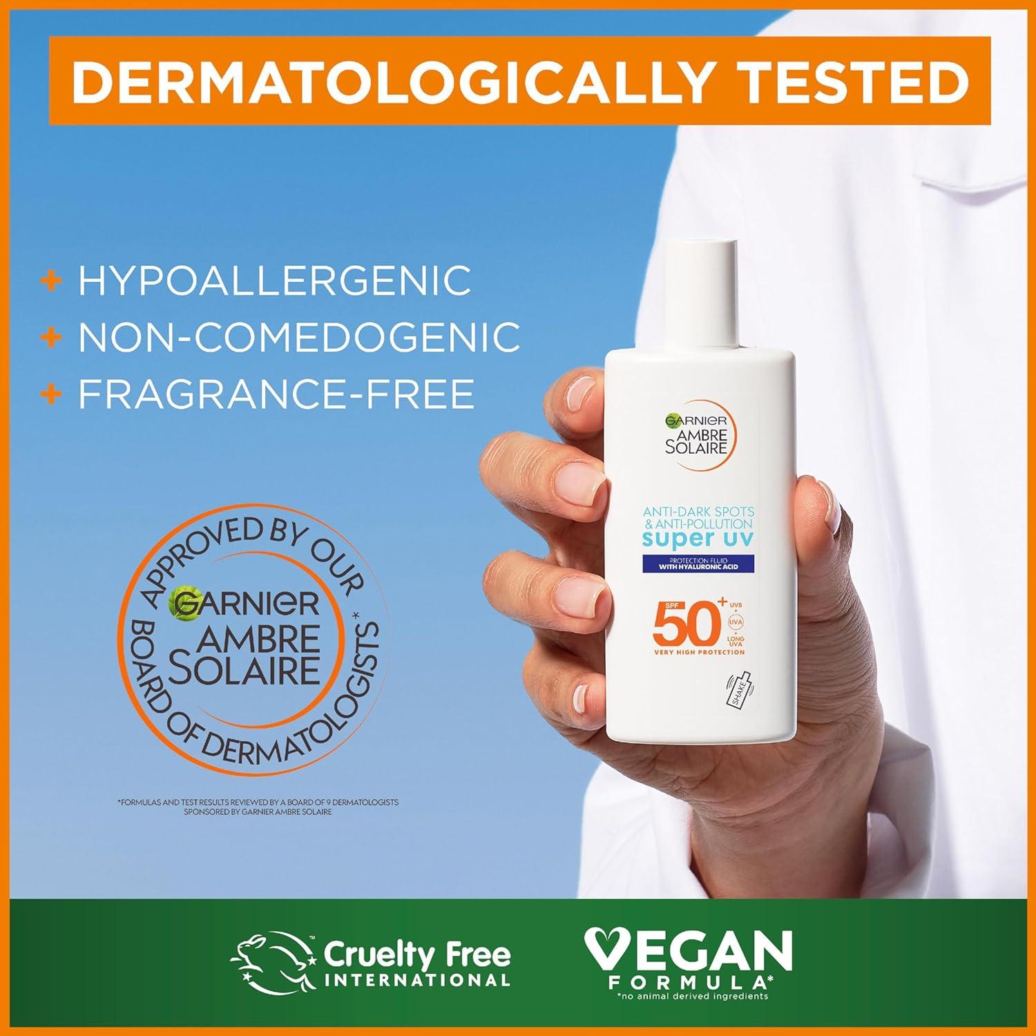 Garnier Ambre Solaire Anti-Dark Spots & Anti-Pollution Protection Fluid SPF50+ 40ml | Buy Now ...