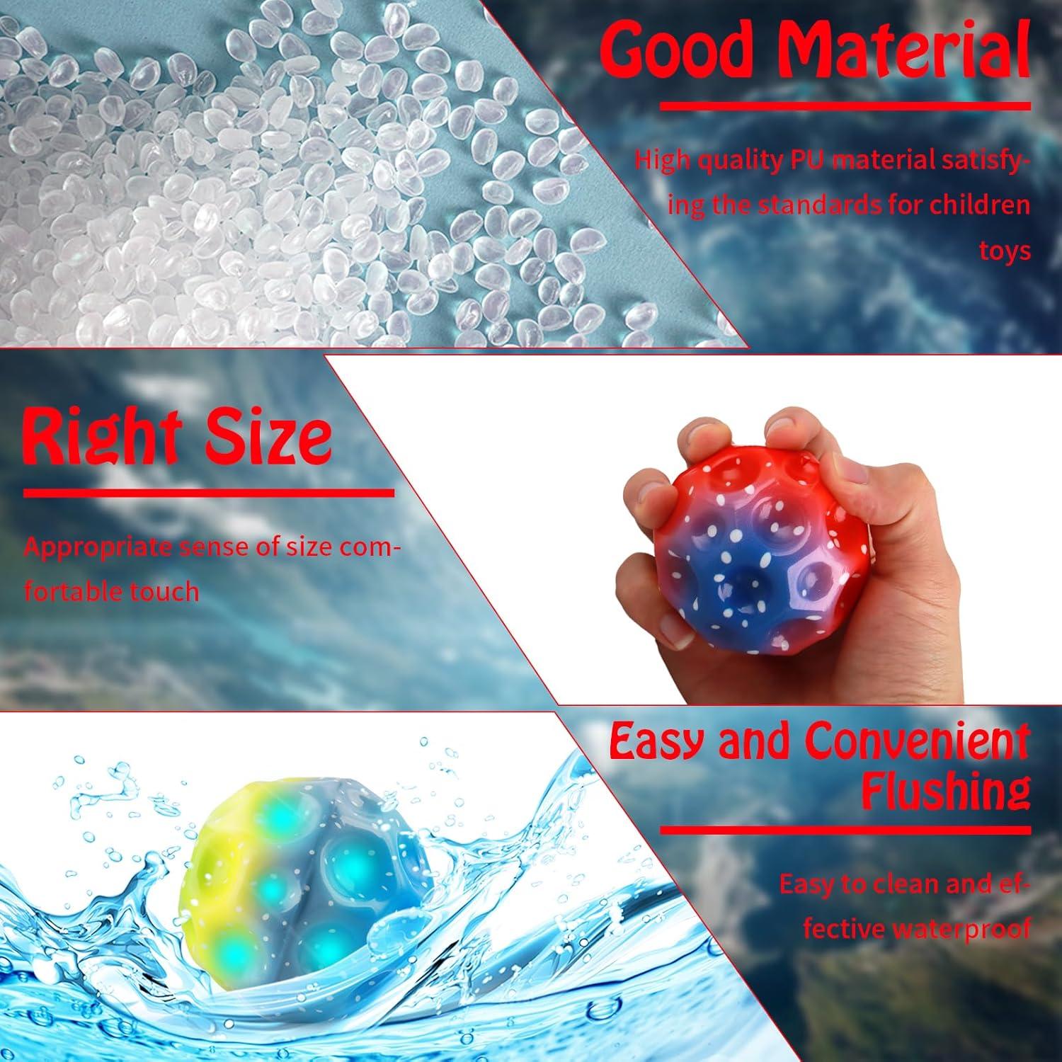 Buy Binggunyo 6-Piece Glow Moon Ball Set | Astro Jump & Galaxy Bounce ...