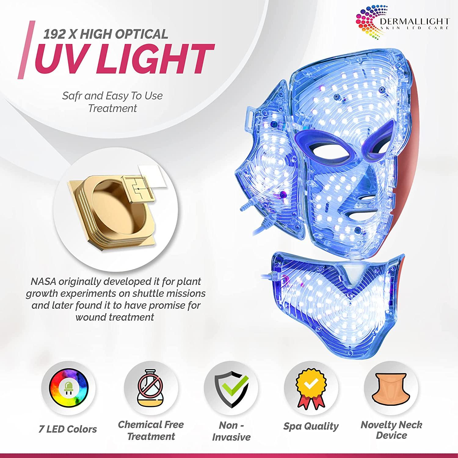 FDA Cleared 8-in-1 LED Light Therapy Face Mask for Anti-Aging & Dark ...