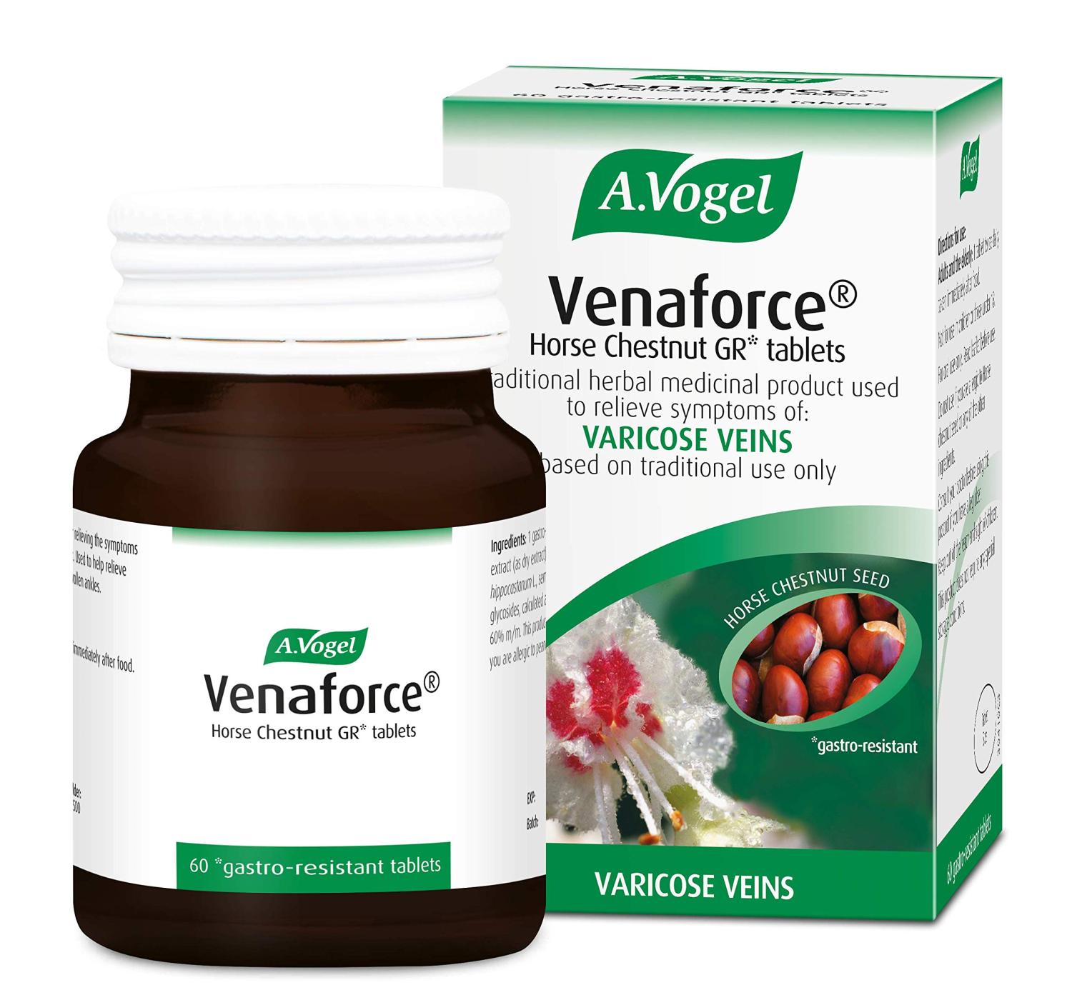A.Vogel Venaforce Horse Chestnut Tablets - Relieve Varicose Veins & Leg ...