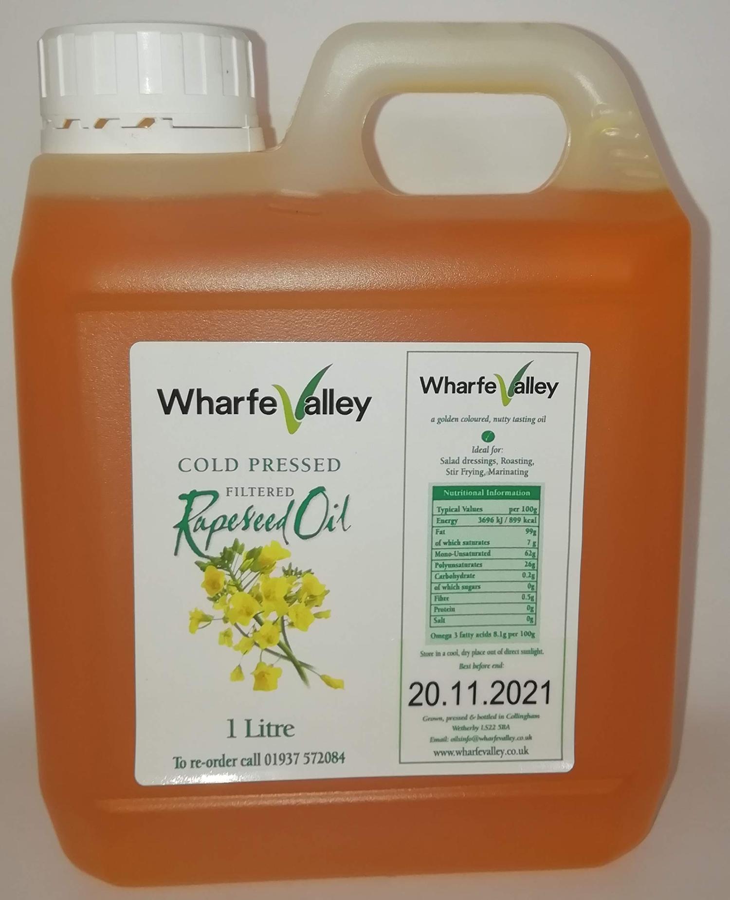 Wharfe Valley Cold Pressed Rapeseed Oil 1 litre | Buy Now with Express ...
