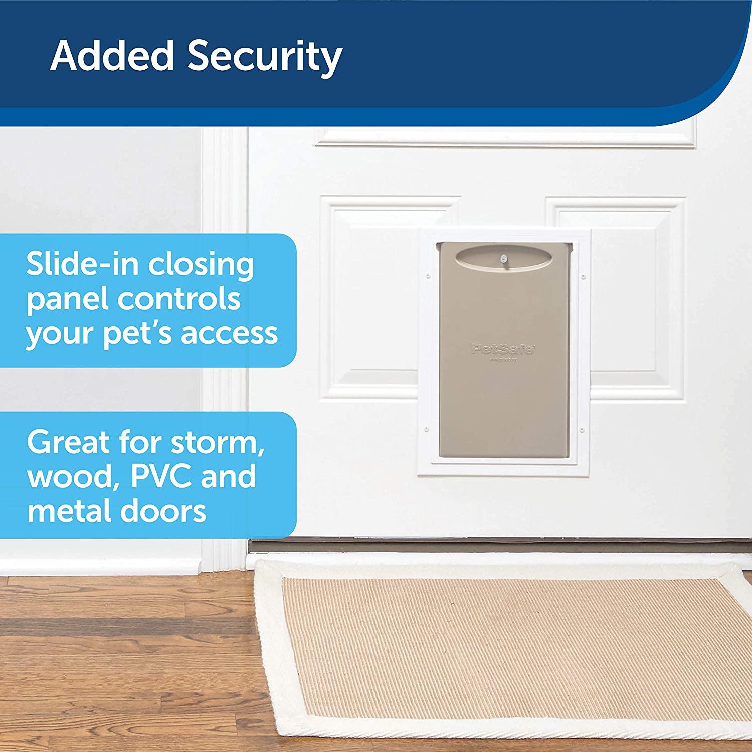 PetSafe Freedom Aluminum Pet Door | Extra-Large, White, Tinted Vinyl ...