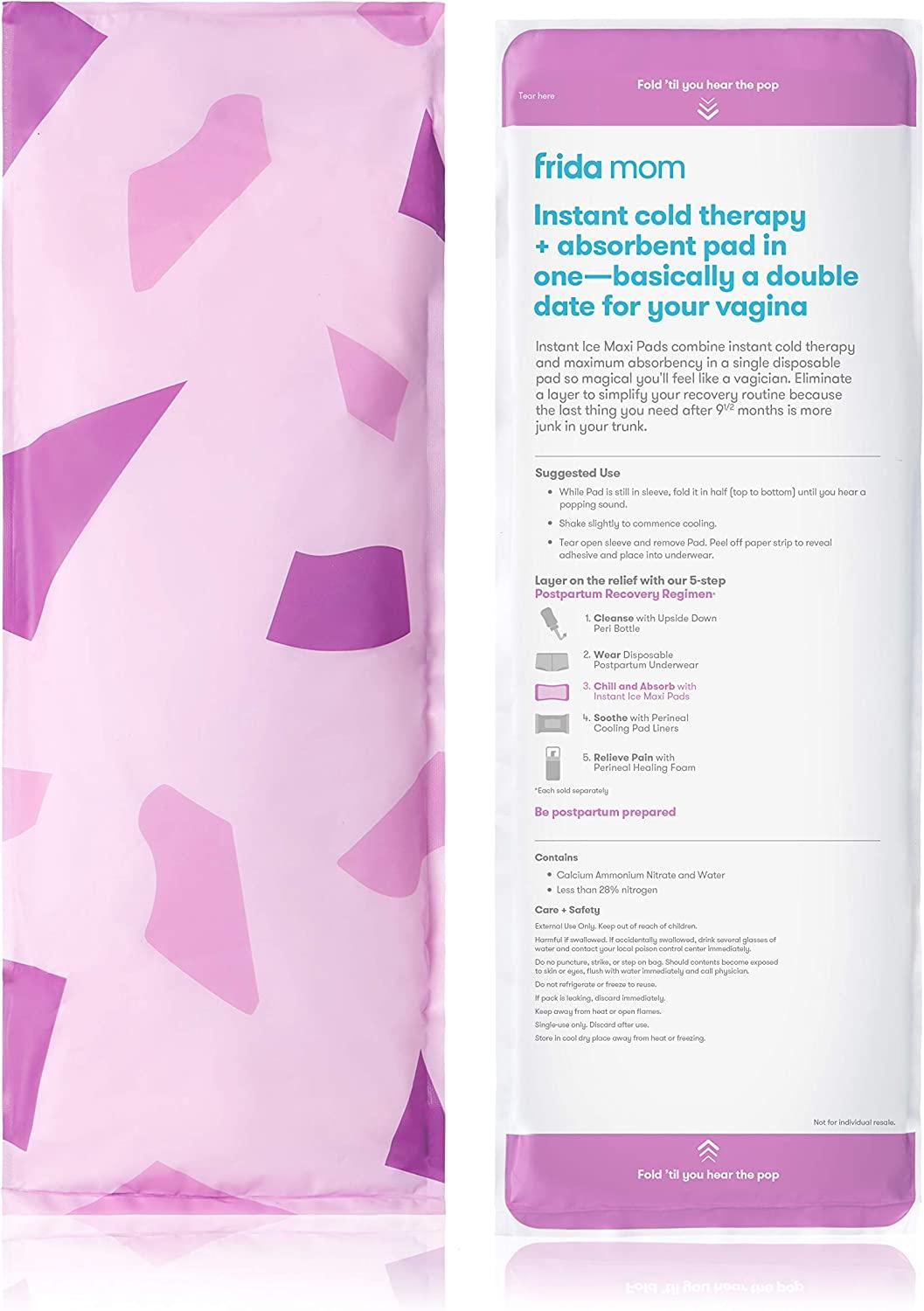Frida Mom 2-in-1 Postpartum Ice Maxi Pads | Instant Cold Therapy ...