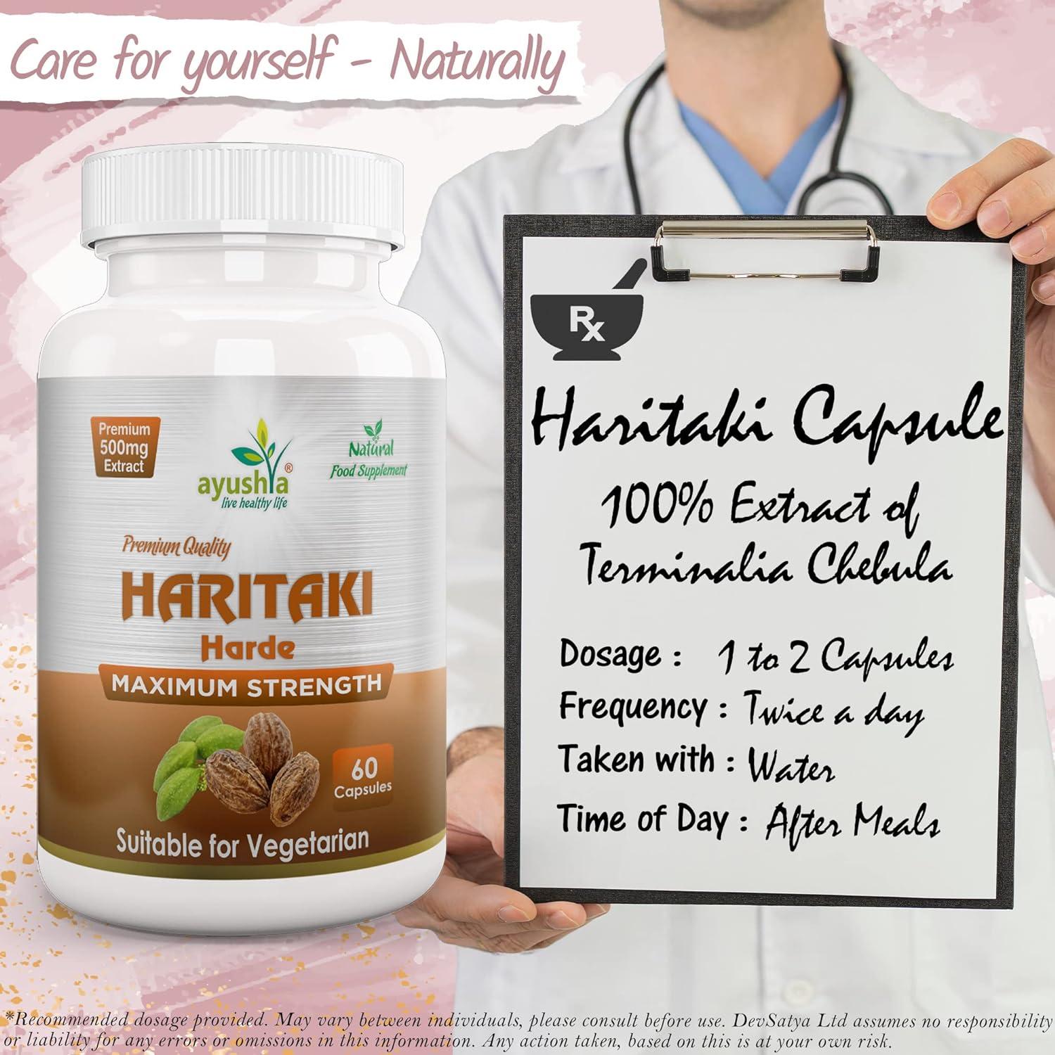 60 Ayushya Harde Capsules - Natural Haritaki Supplement | Buy Now with ...