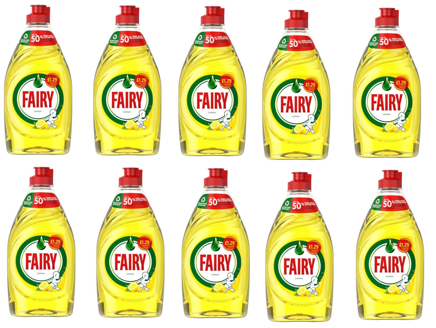 Fairy Lemon Liquid Washing Up Liquid - 10 x 320ml Box Pack | Buy Now ...