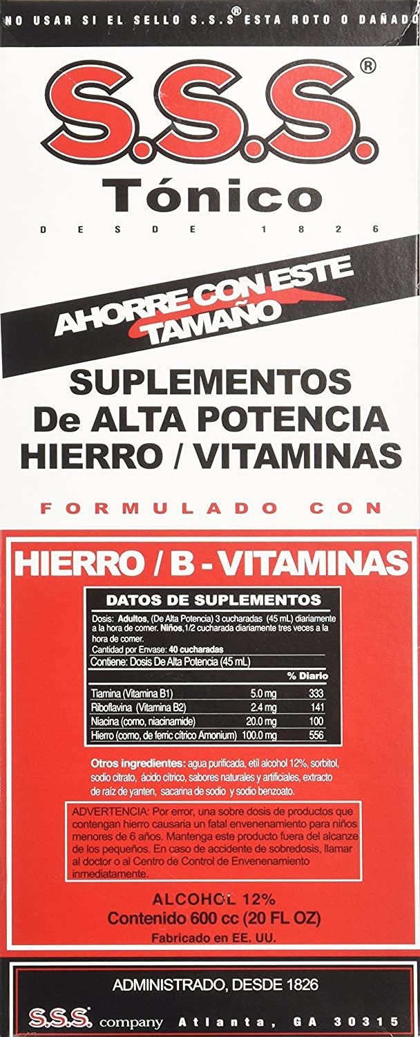 SSS Tonic Liquid 20oz - Boost Energy & Immunity | Organic Formula | Buy ...